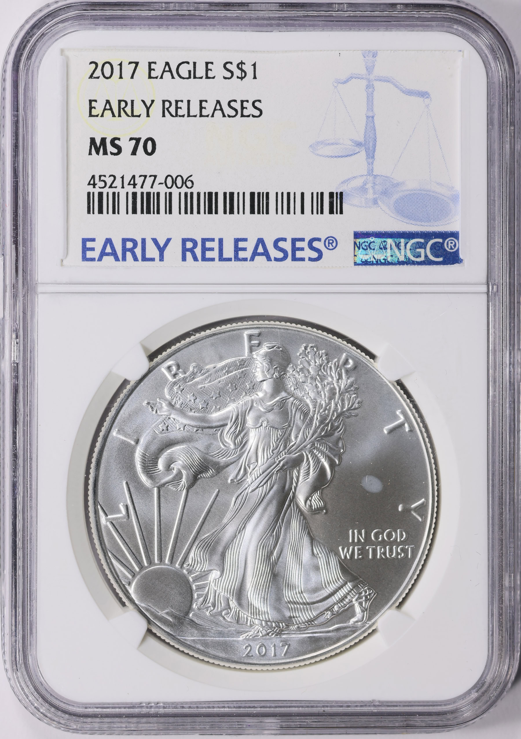 2017 $1 Silver Eagle Early Releases NGC MS-70 (Item 1748235 ...