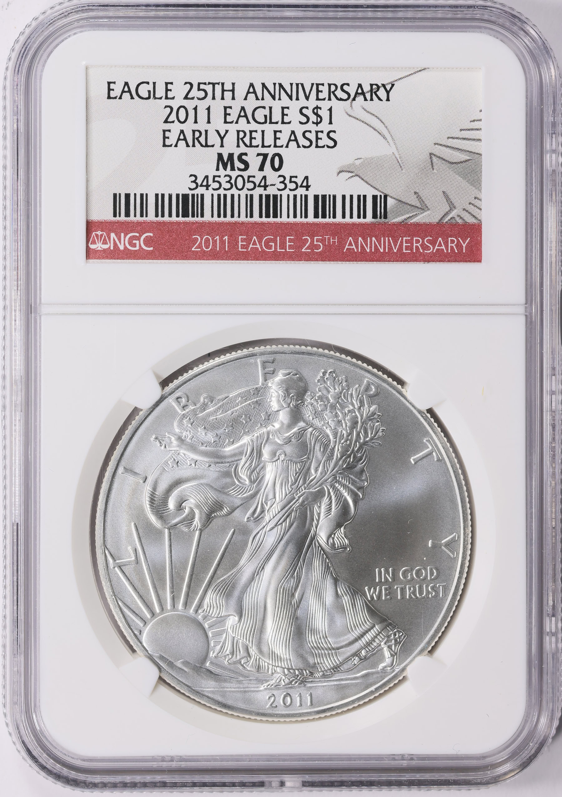 2011 $1 Silver Eagle Early Releases NGC MS-70 (Item 1748330 ...