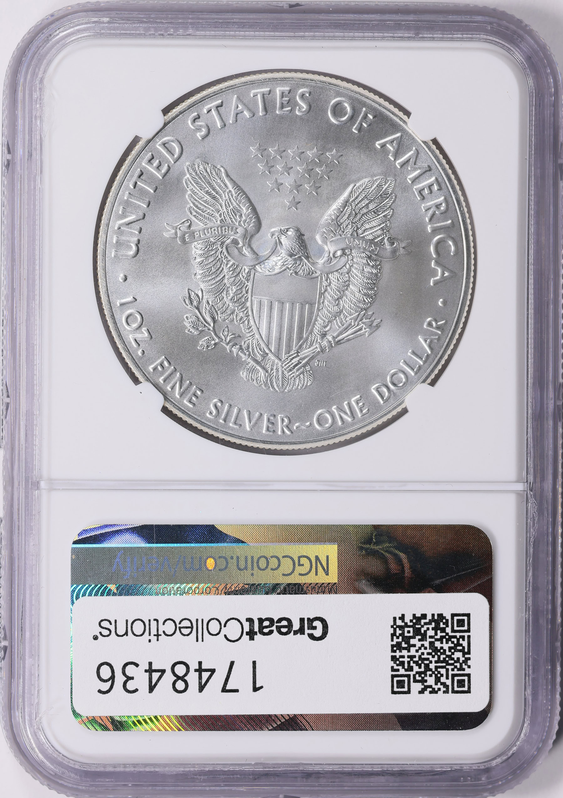 2017 $1 Silver Eagle First Releases NGC MS-70 (Eagle Label) (Item 1748436) | GreatCollections ...