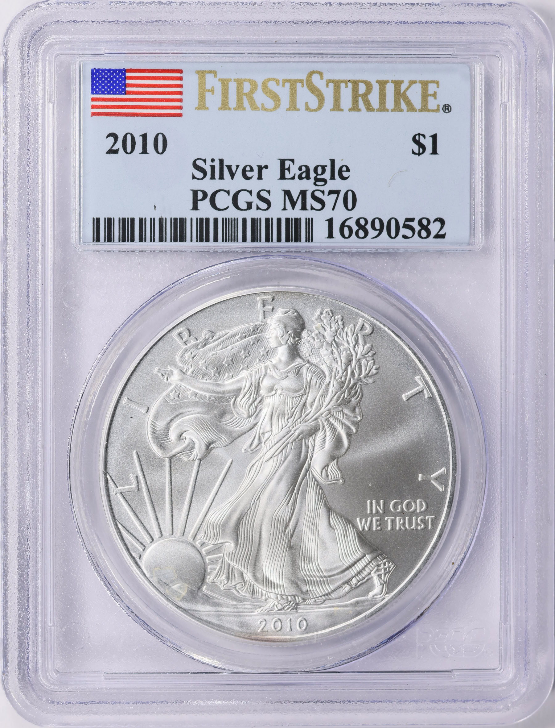 2010 $1 Silver Eagle First Strike PCGS MS-70 (Item 1749094 ...