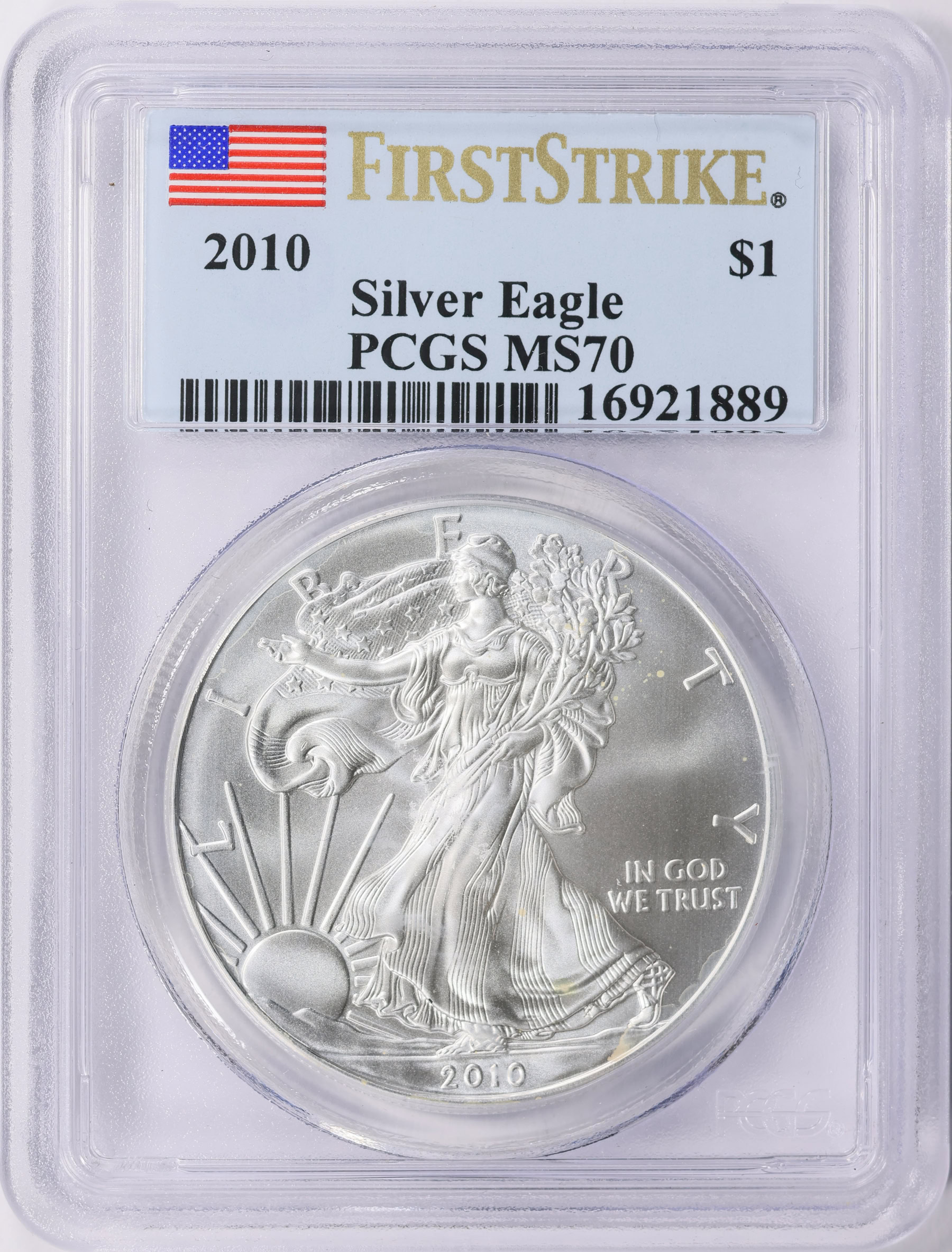 2010 $1 Silver Eagle First Strike PCGS MS-70 (Item 1749096 ...