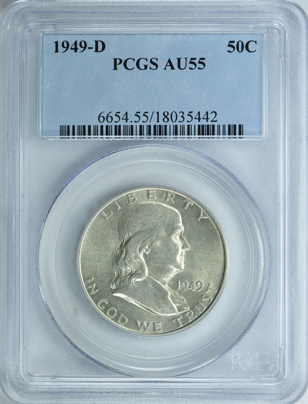 1949-D and 1949-S Franklin Half Dollar PCGS AU-55 (2 Coins) (Item 17492 ...