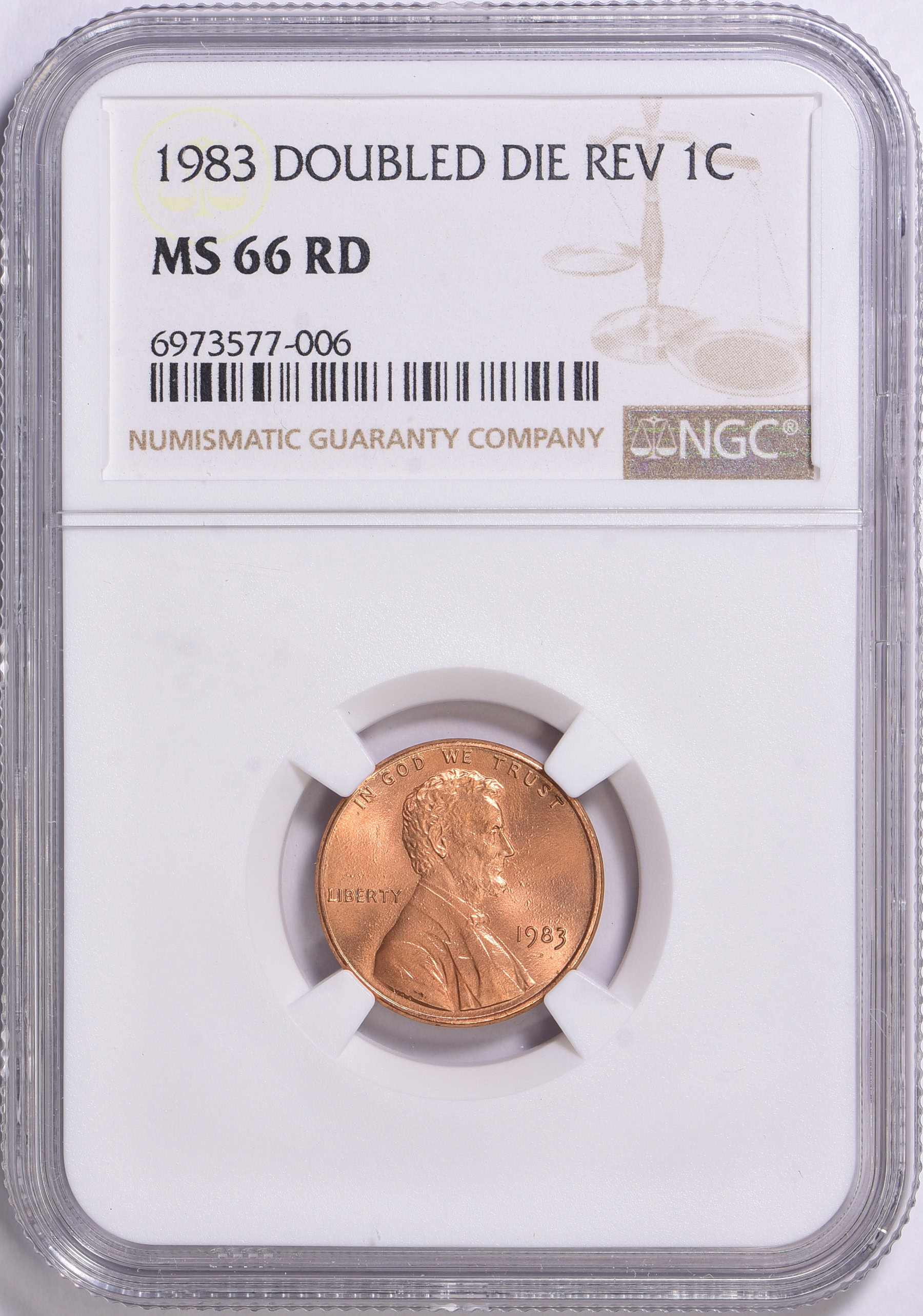1983 Lincoln Cent Doubled Die Reverse NGC MS-66 RD (Item 1749709 ...