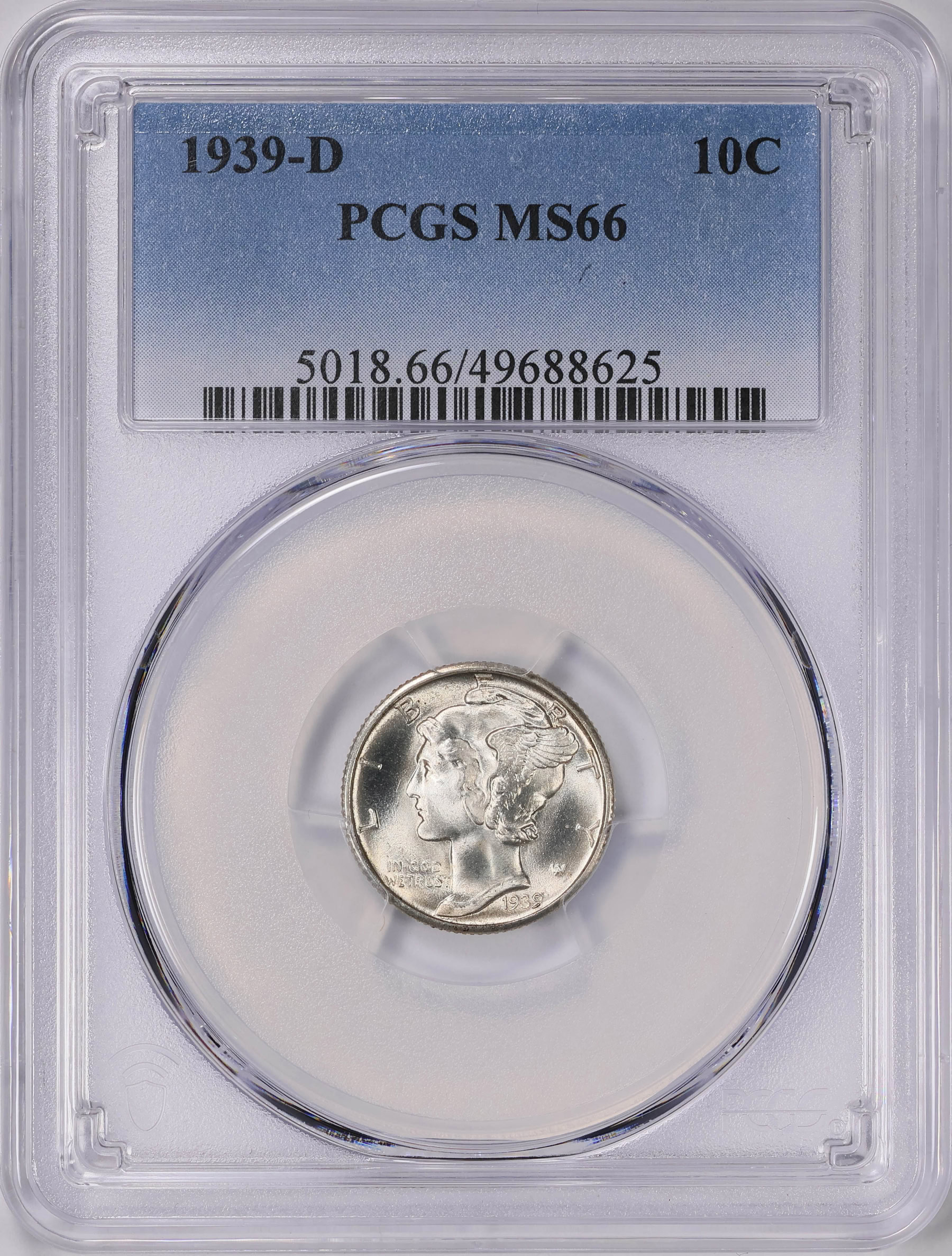 1939-D Mercury Dime PCGS MS-66 (Item 1749809) | GreatCollections Coin Auctions