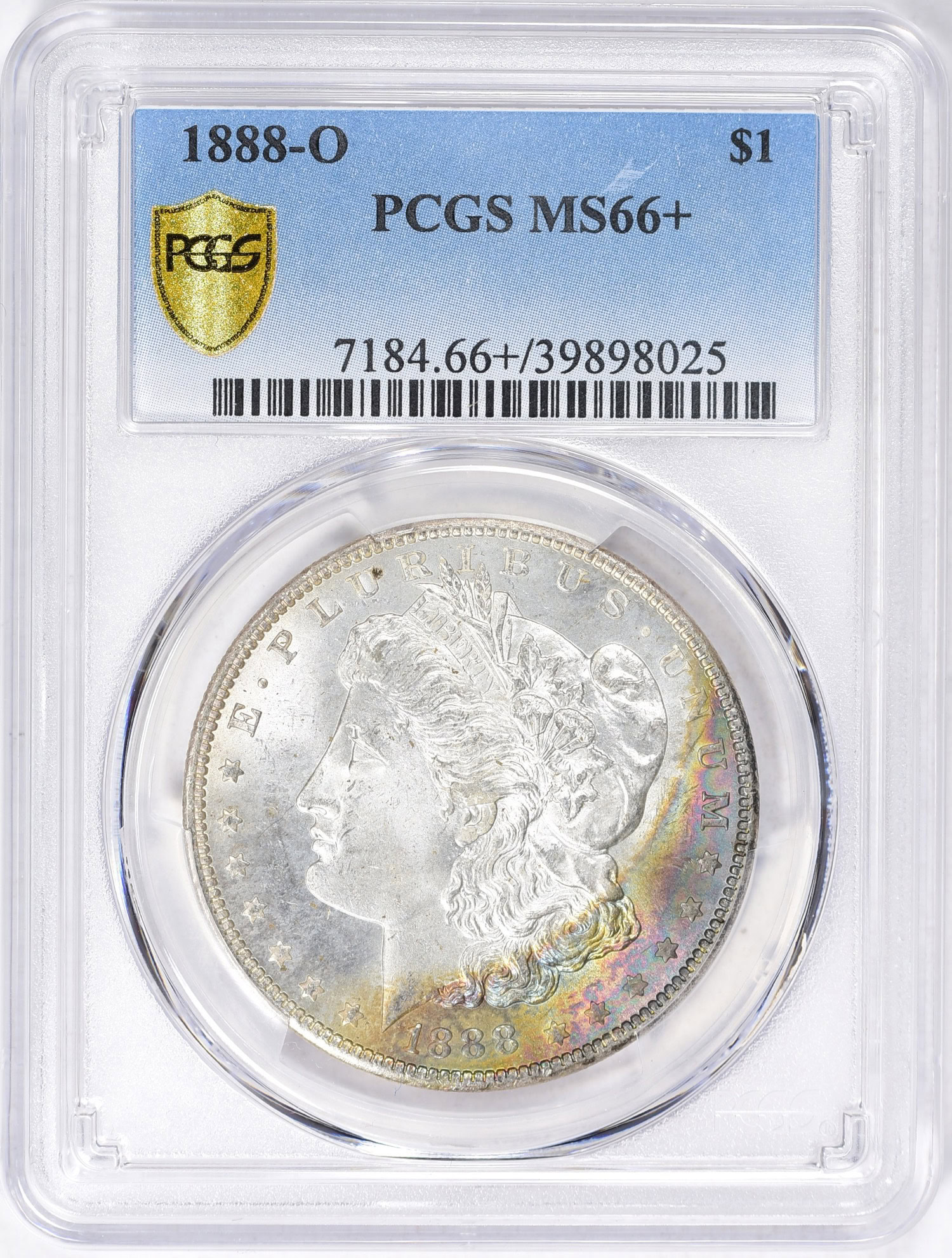 1888-O Morgan Silver Dollar PCGS MS-66+ (Toned) (Item 1749936) | GreatCollections Coin Auctions