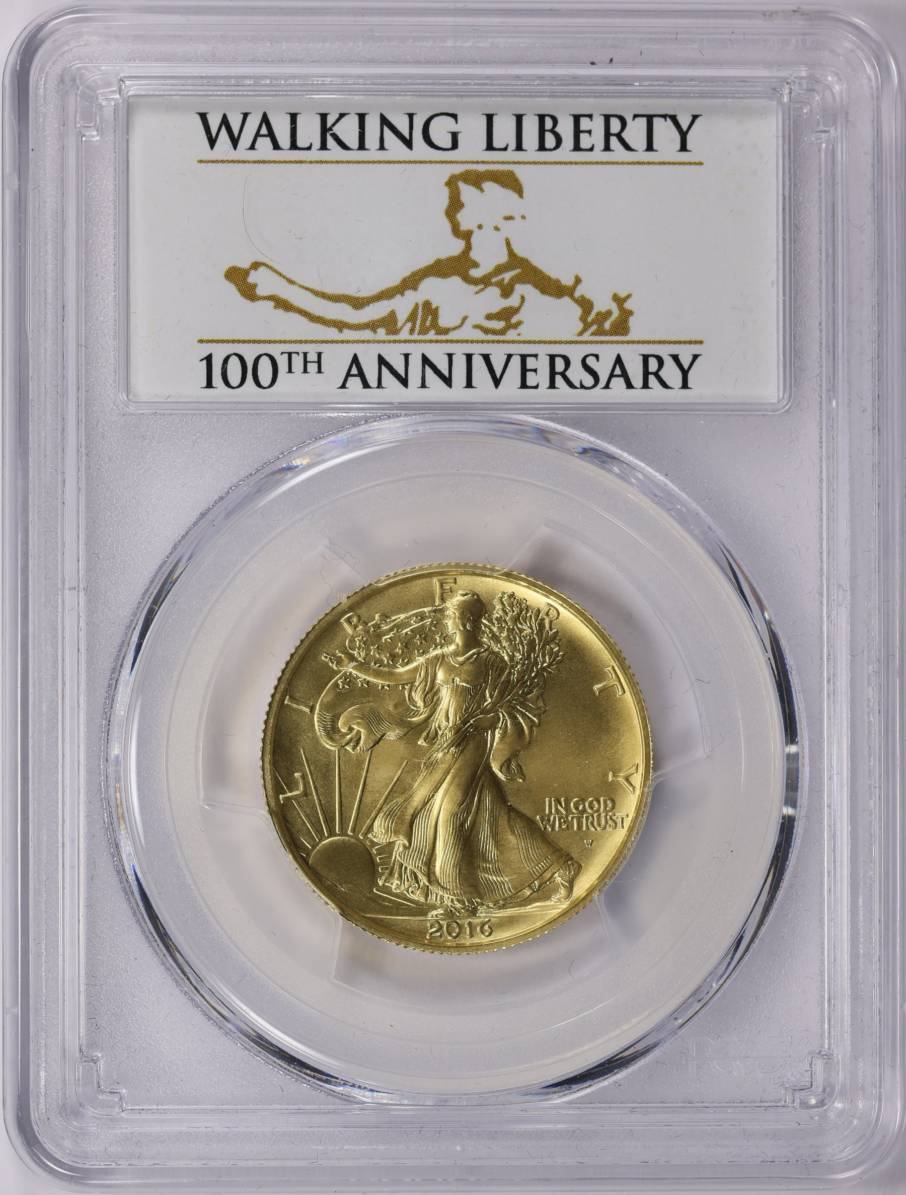 2016-W Gold Walking Liberty Half Dollar 100th Anniversary. First Strike ...