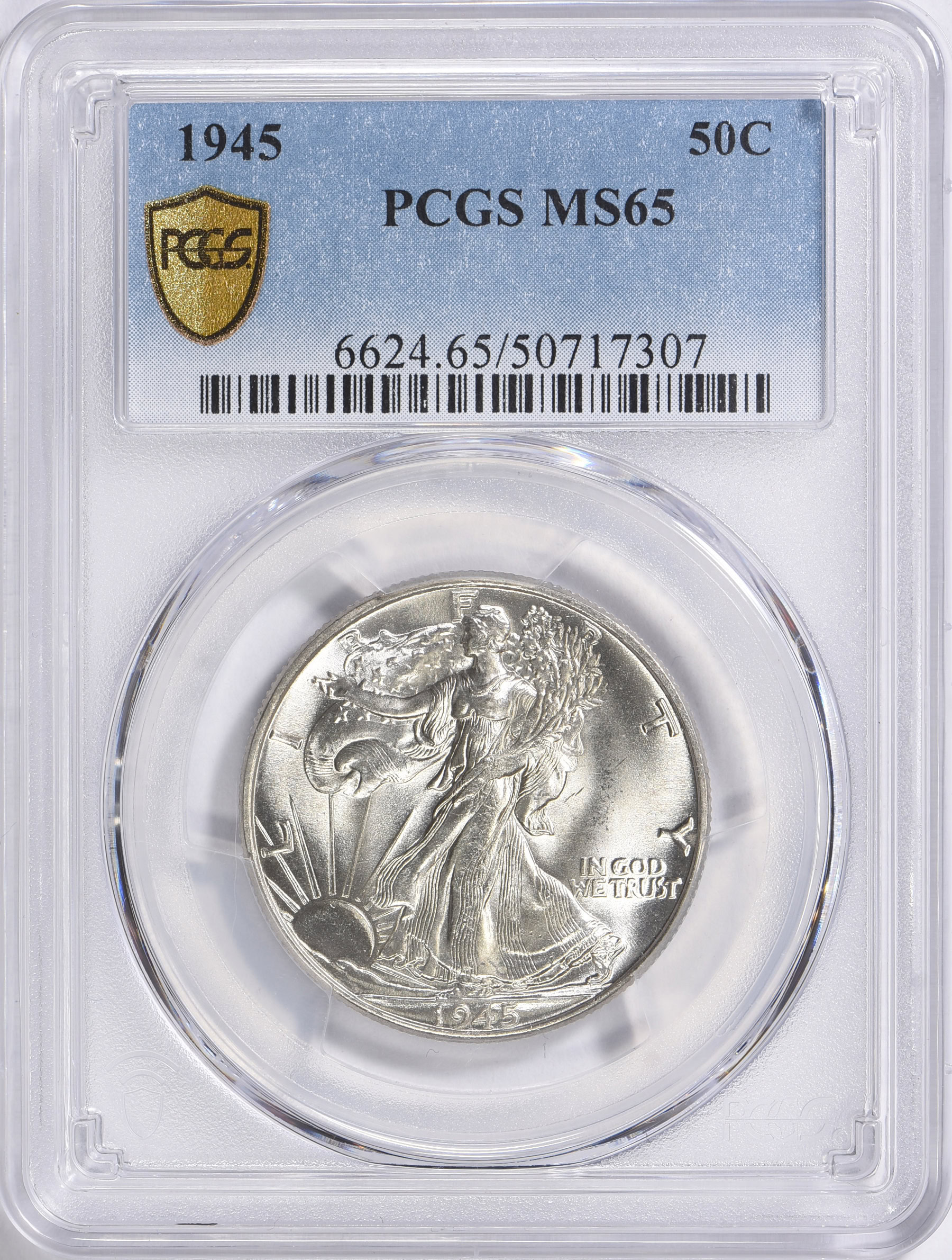 1945 Walking Liberty Half Dollar PCGS MS-65 (Item 1750140) | GreatCollections Coin Auctions