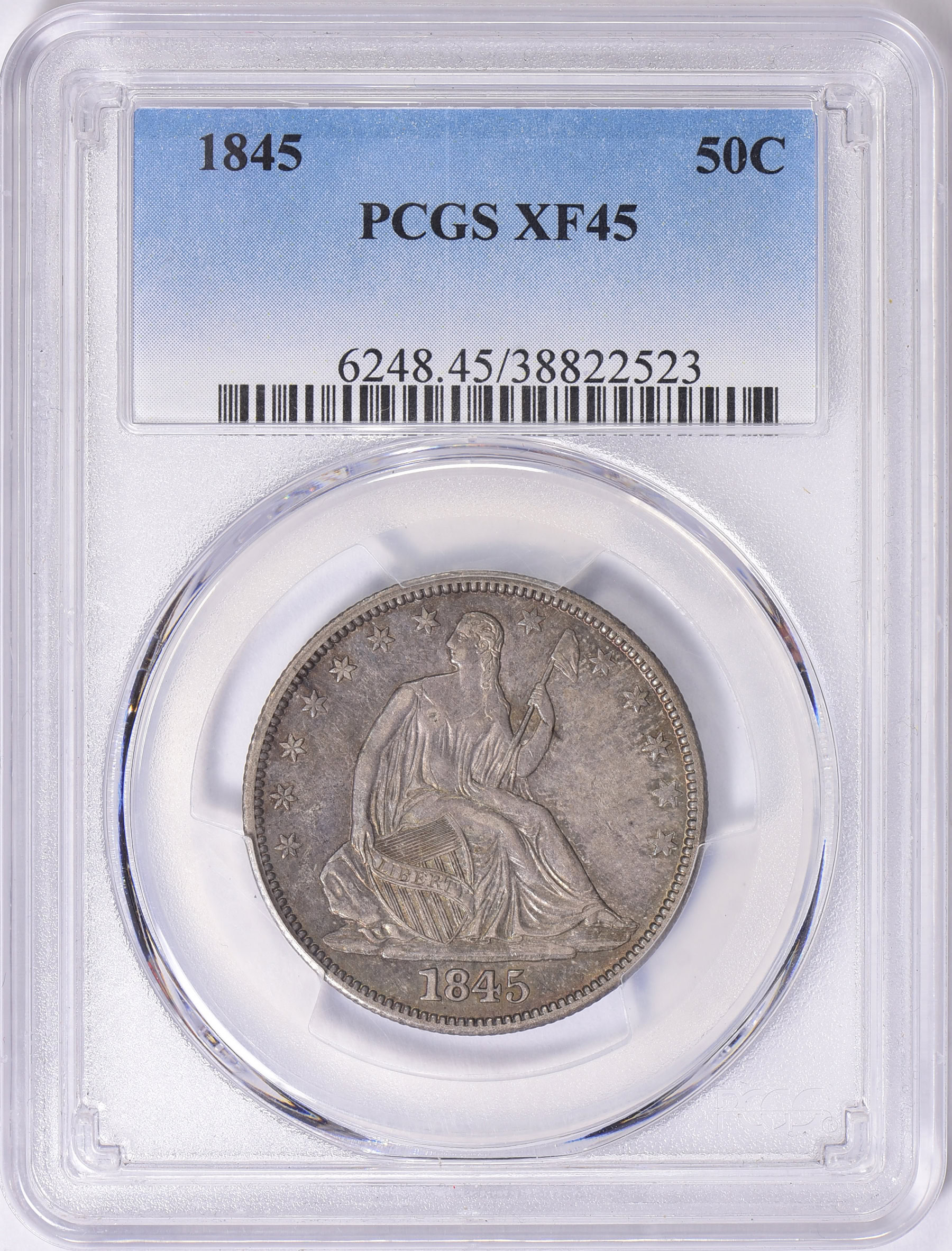 1845 Seated Liberty Half Dollar PCGS XF-45 (Item 1750150) | GreatCollections Coin Auctions