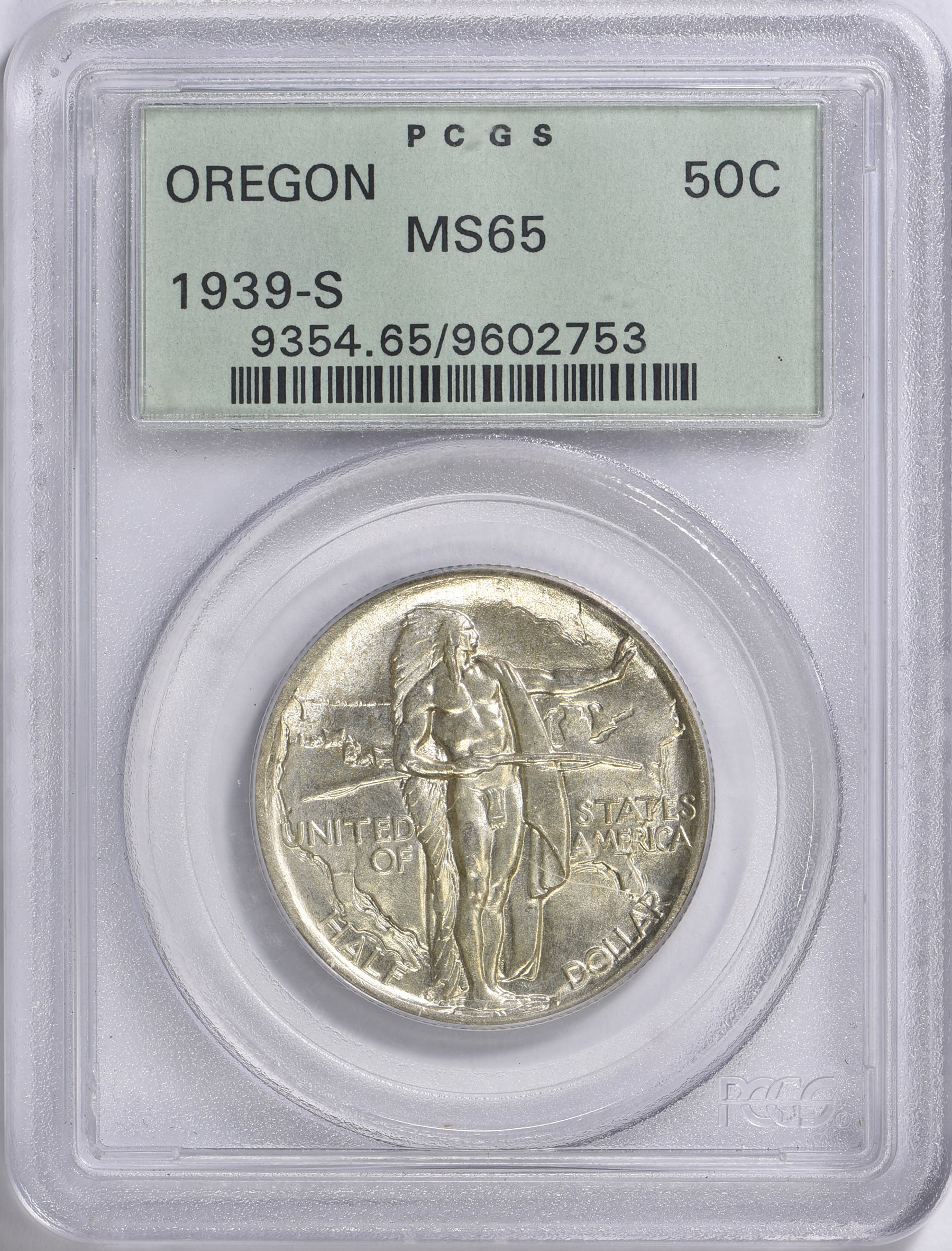 1939-S Oregon Trail Memorial Half Dollar PCGS MS-65 OGH (Item 1750168) | GreatCollections Coin ...
