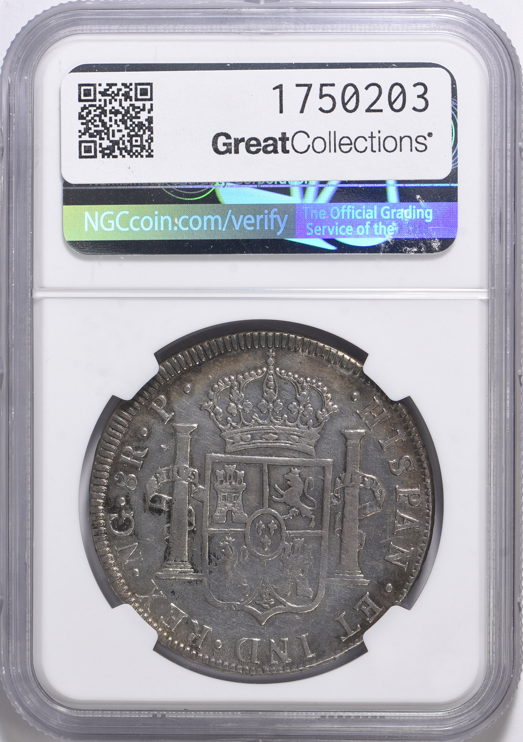 Guatemala 1779-NG P Silver 8 Reales KM-36.2 NGC XF Details (Item 1750203) | GreatCollections ...