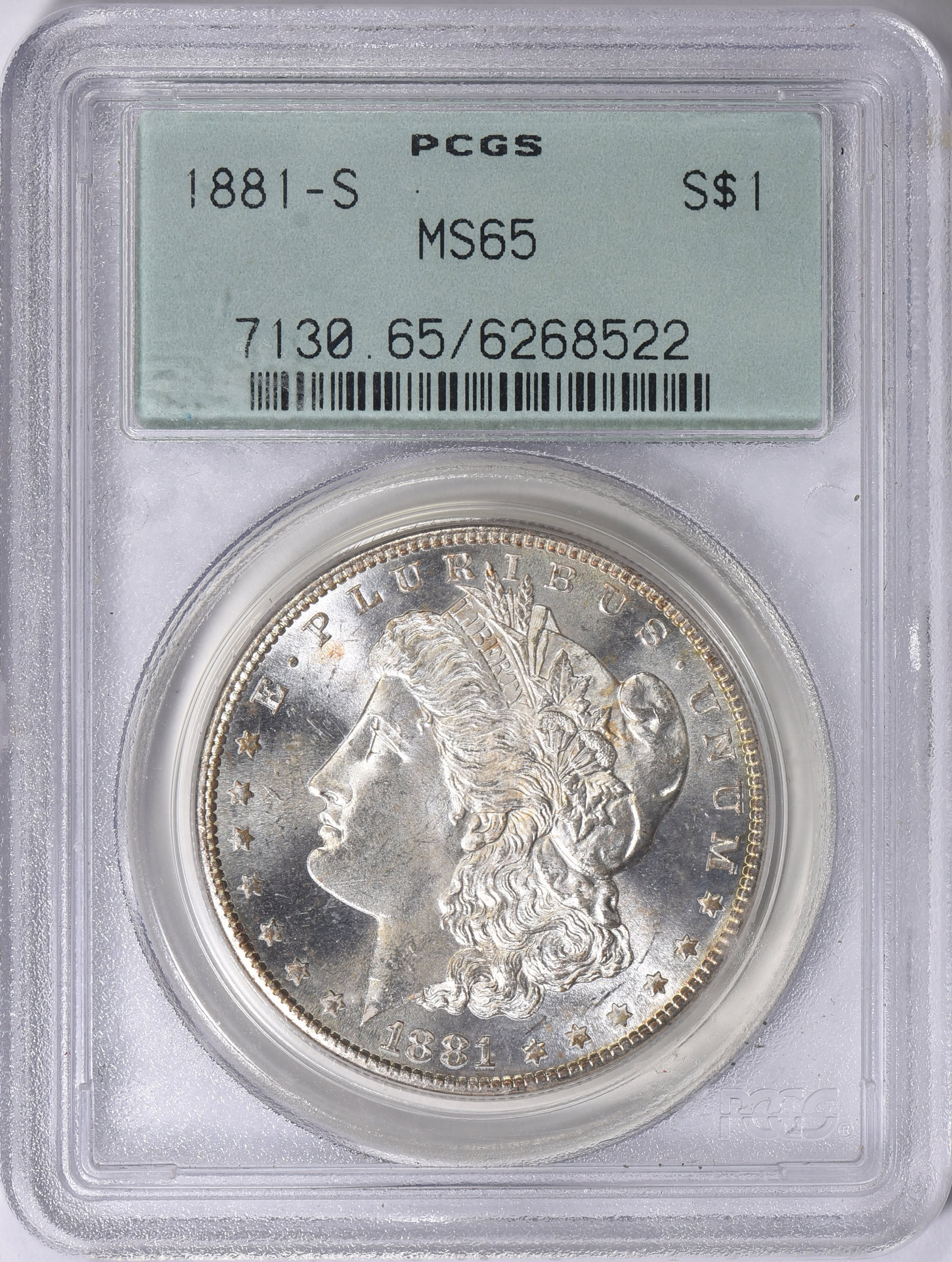 1881-S Morgan Silver Dollar PCGS MS-65 OGH (Item 1750265 ...