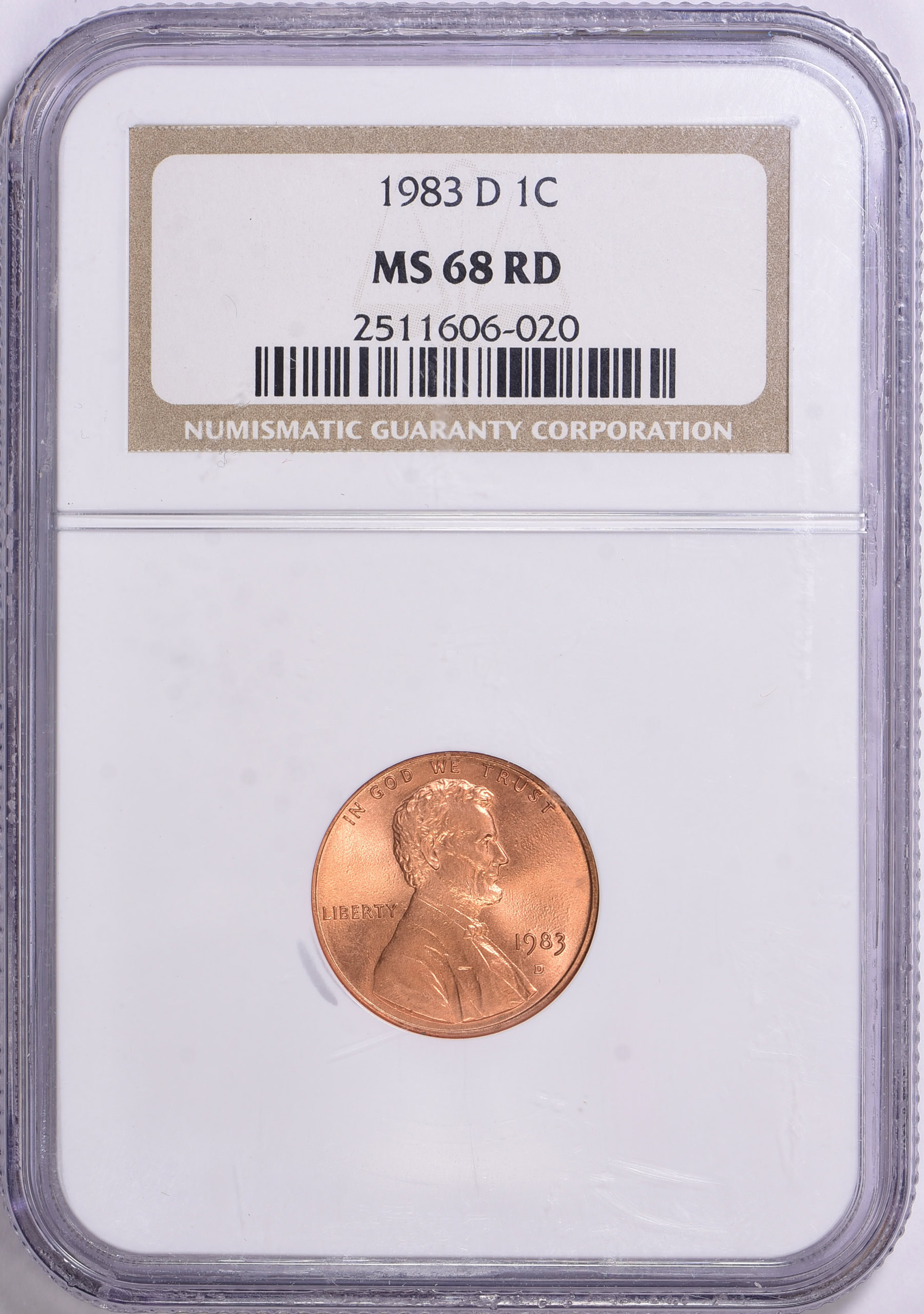 1983-D Lincoln Cent NGC MS-68 RD (Item 1750294) | GreatCollections Coin ...