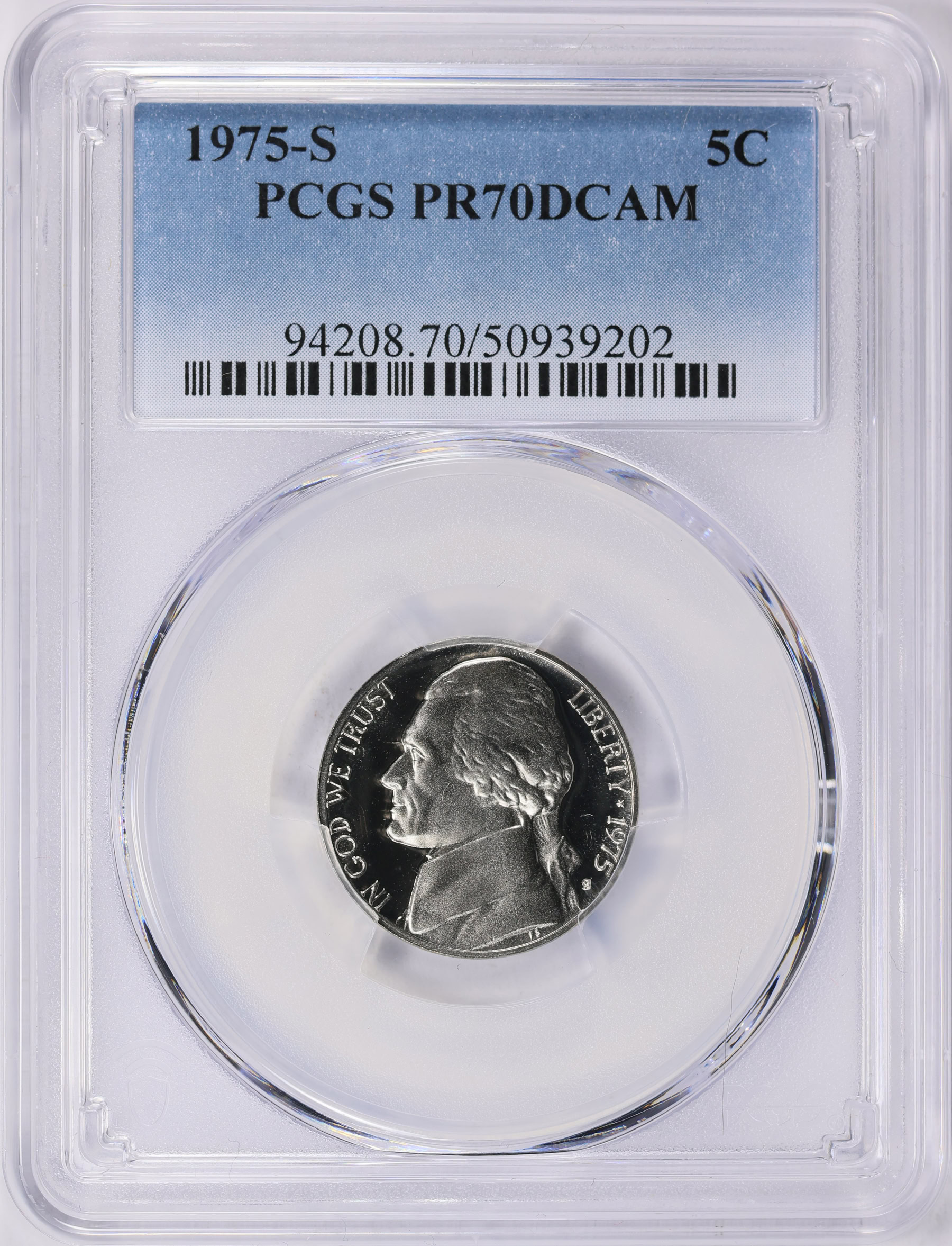 1975-S Jefferson Nickel PCGS Proof-70 DCAM (Item 1750392 ...