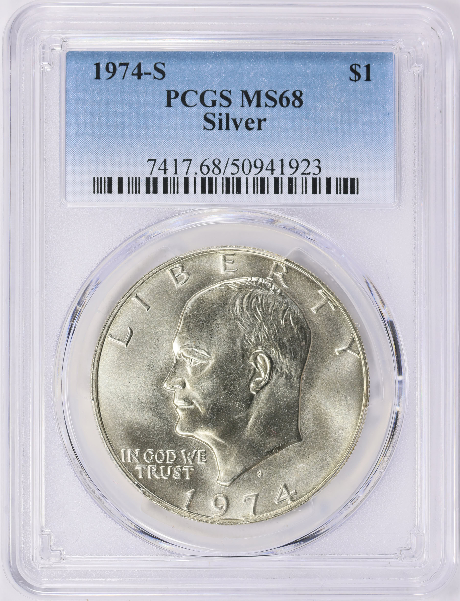 1974-S Eisenhower Dollar Silver PCGS MS-68 (Item 1750413) | GreatCollections Coin Auctions