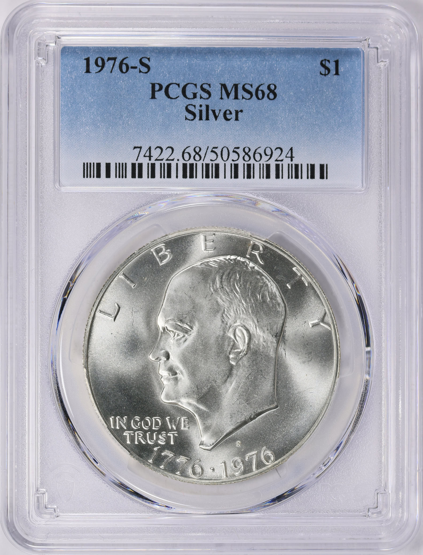 1976-S Eisenhower Dollar Silver PCGS MS-68 (Item 1750414) | GreatCollections Coin Auctions