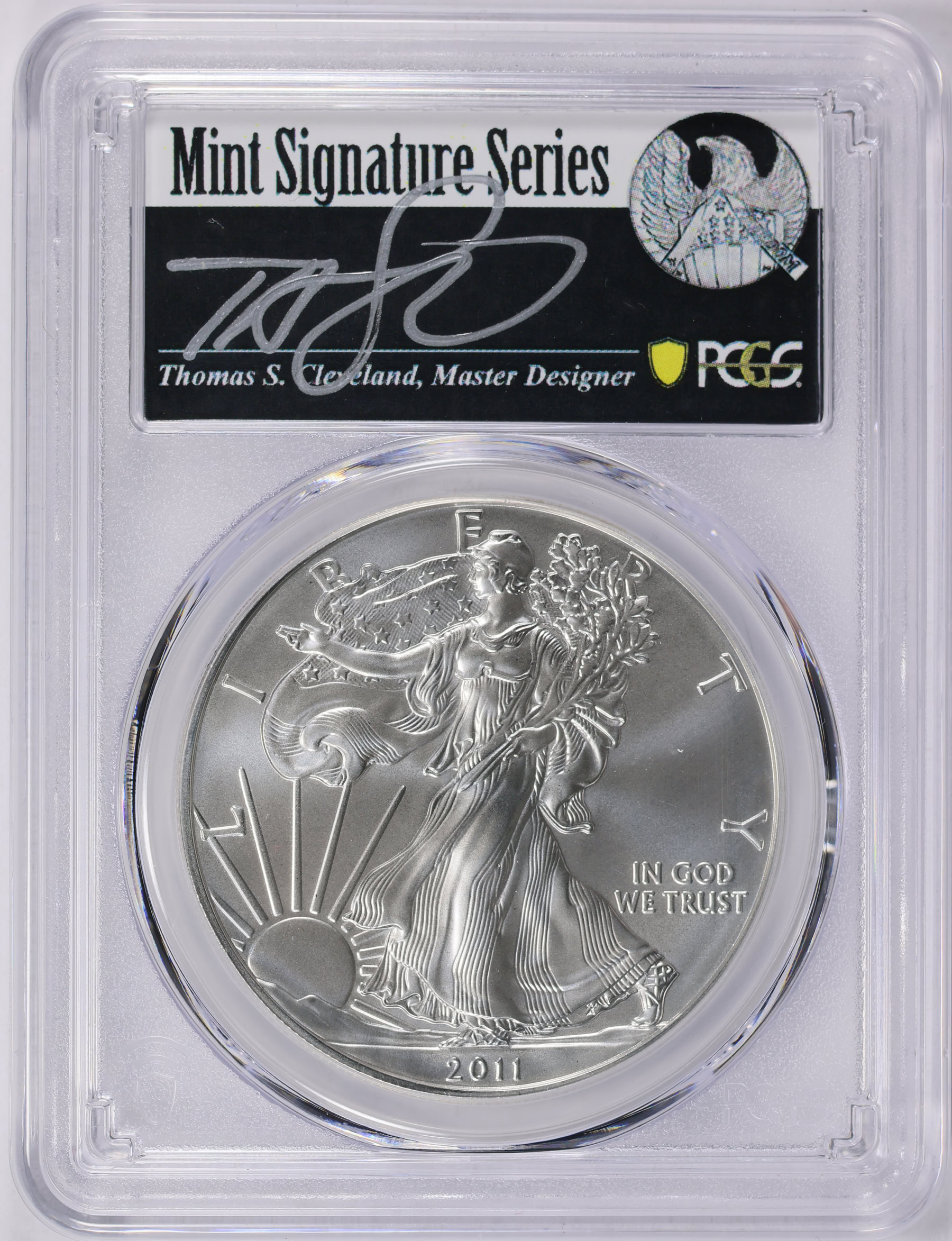 2011-W $1 Silver Eagle Burnished 25th Anniversary First Strike PCGS SP-70 (Thomas S. Cleveland ...