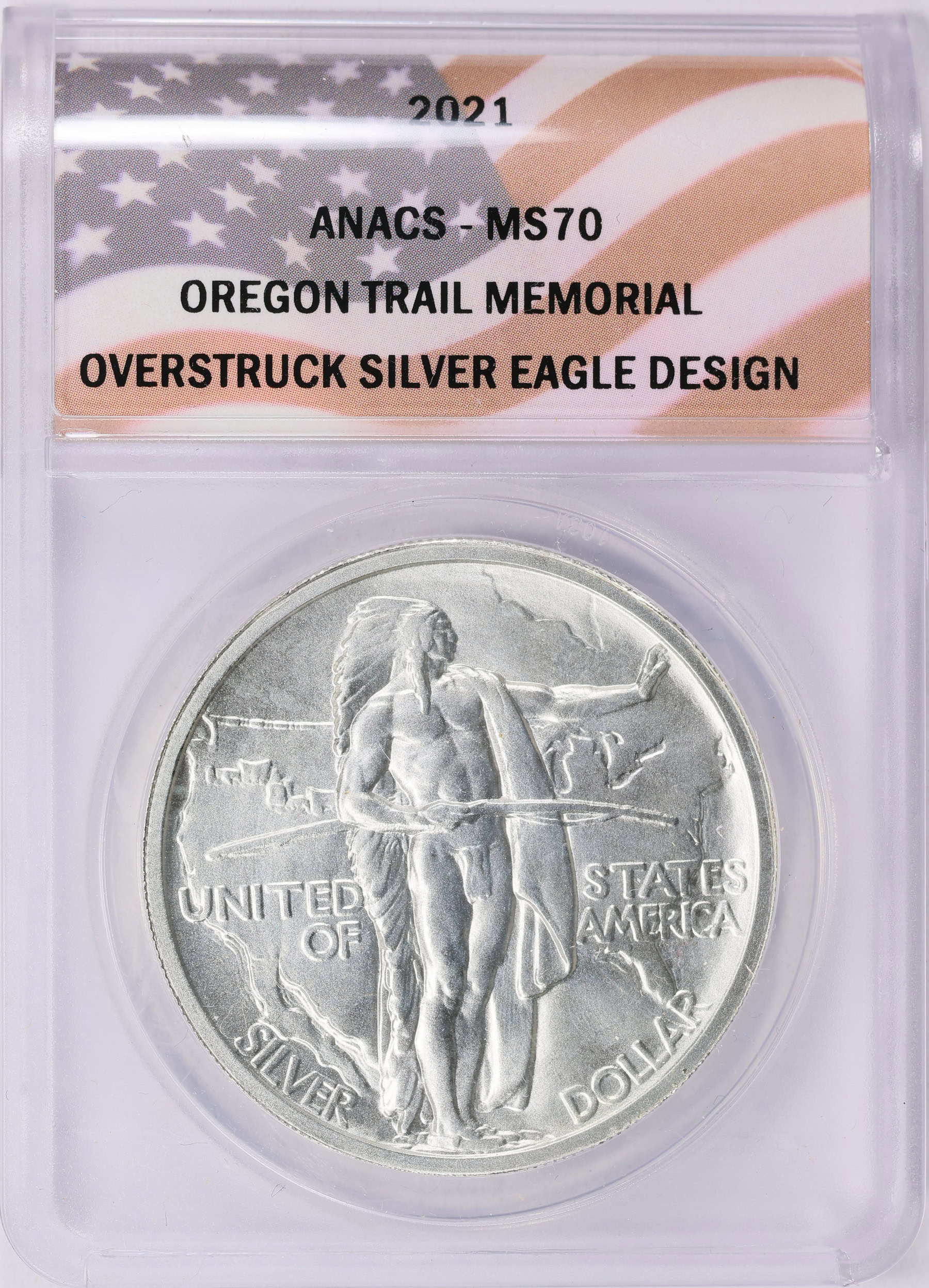 2021 Oregon Trail Memorial Overstruck Silver Eagle Design Daniel Carr ...