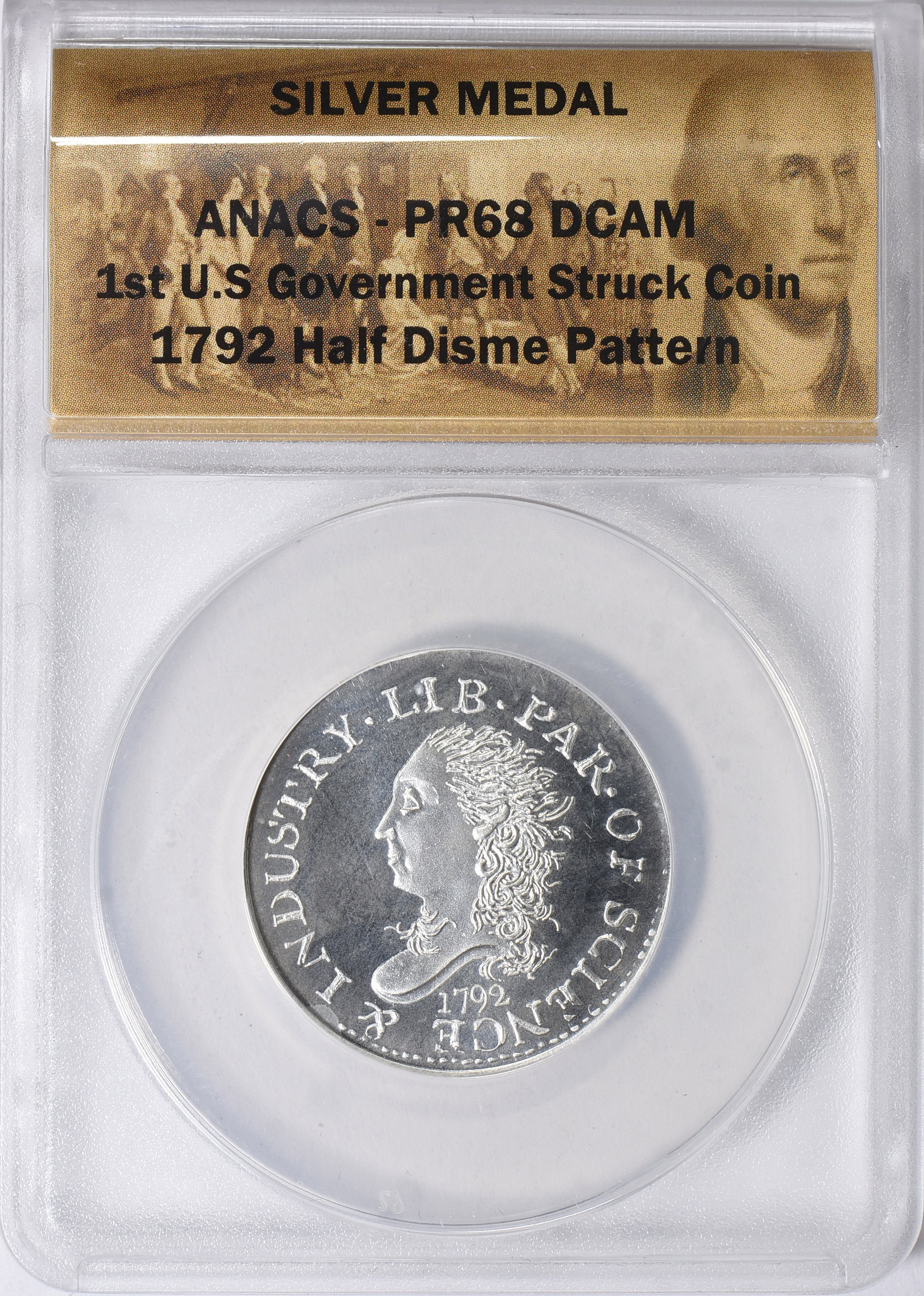 "1792" (Struck 2015) 1st U.S. Government Struck Coin Half Disme Pattern ...