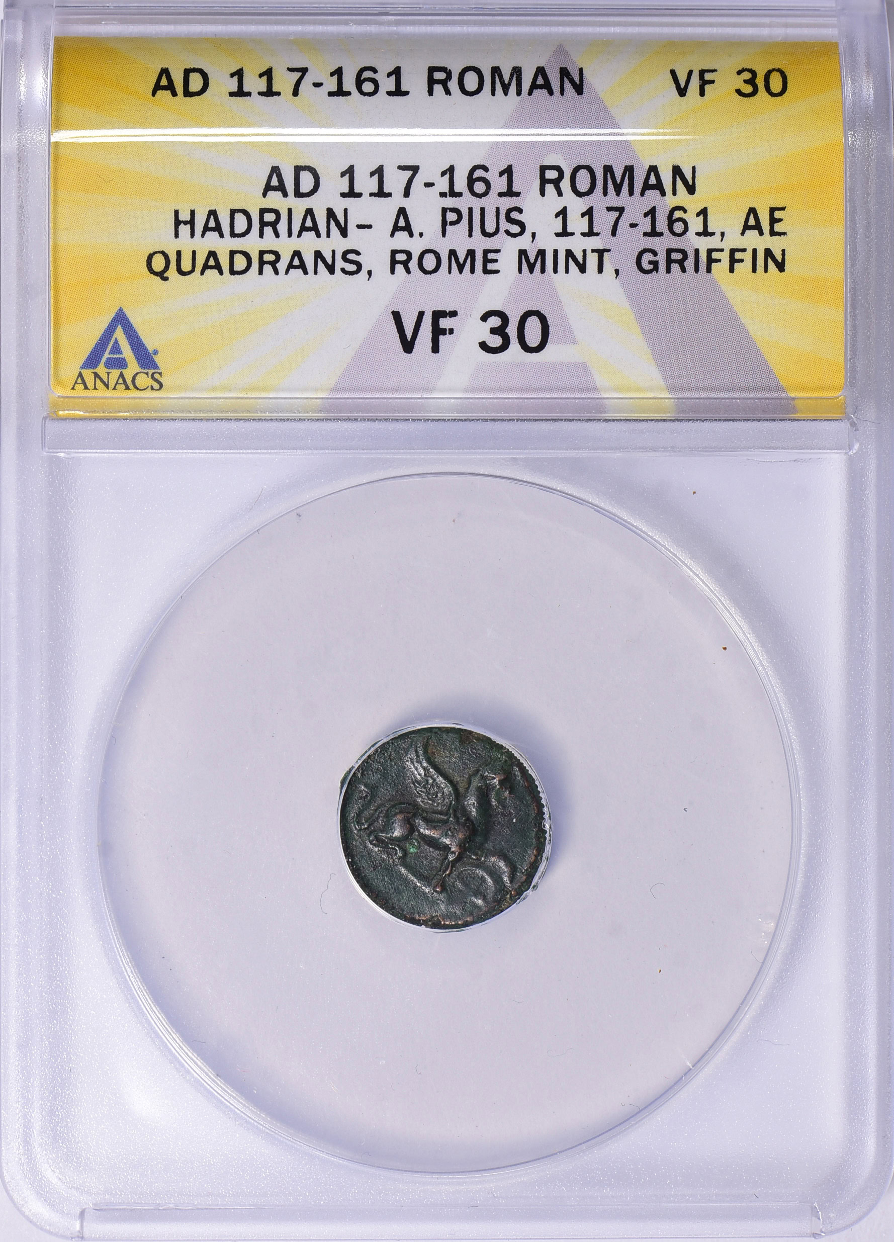 Ancient Roman Empire, Anonymous Issue Hadrian- Antoninus Pius (A.D. 117 ...