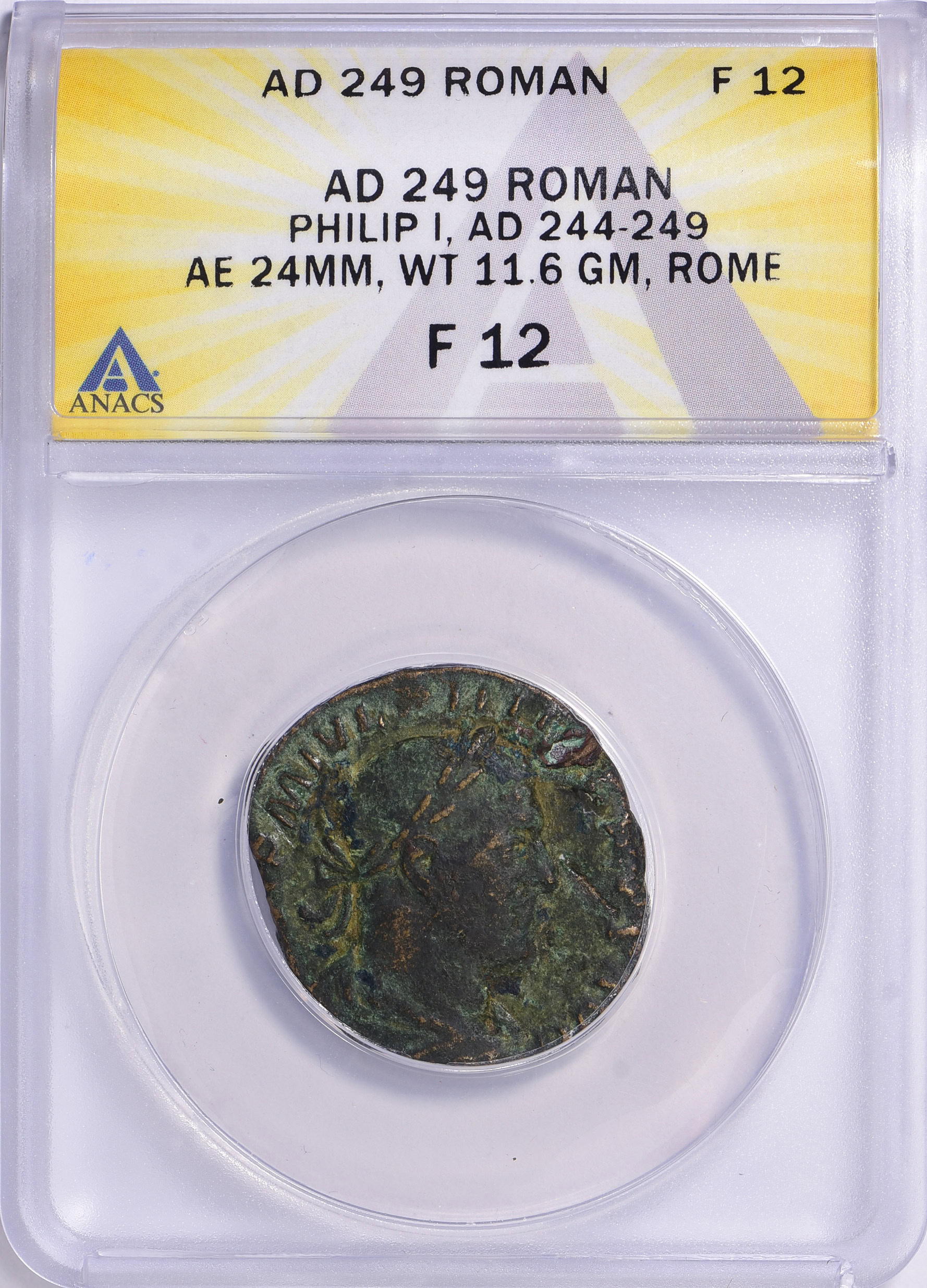 Ancient Roman Empire, Philip I (A.D. 244-249) A.D. 249 AE24mm (11.6gms ...