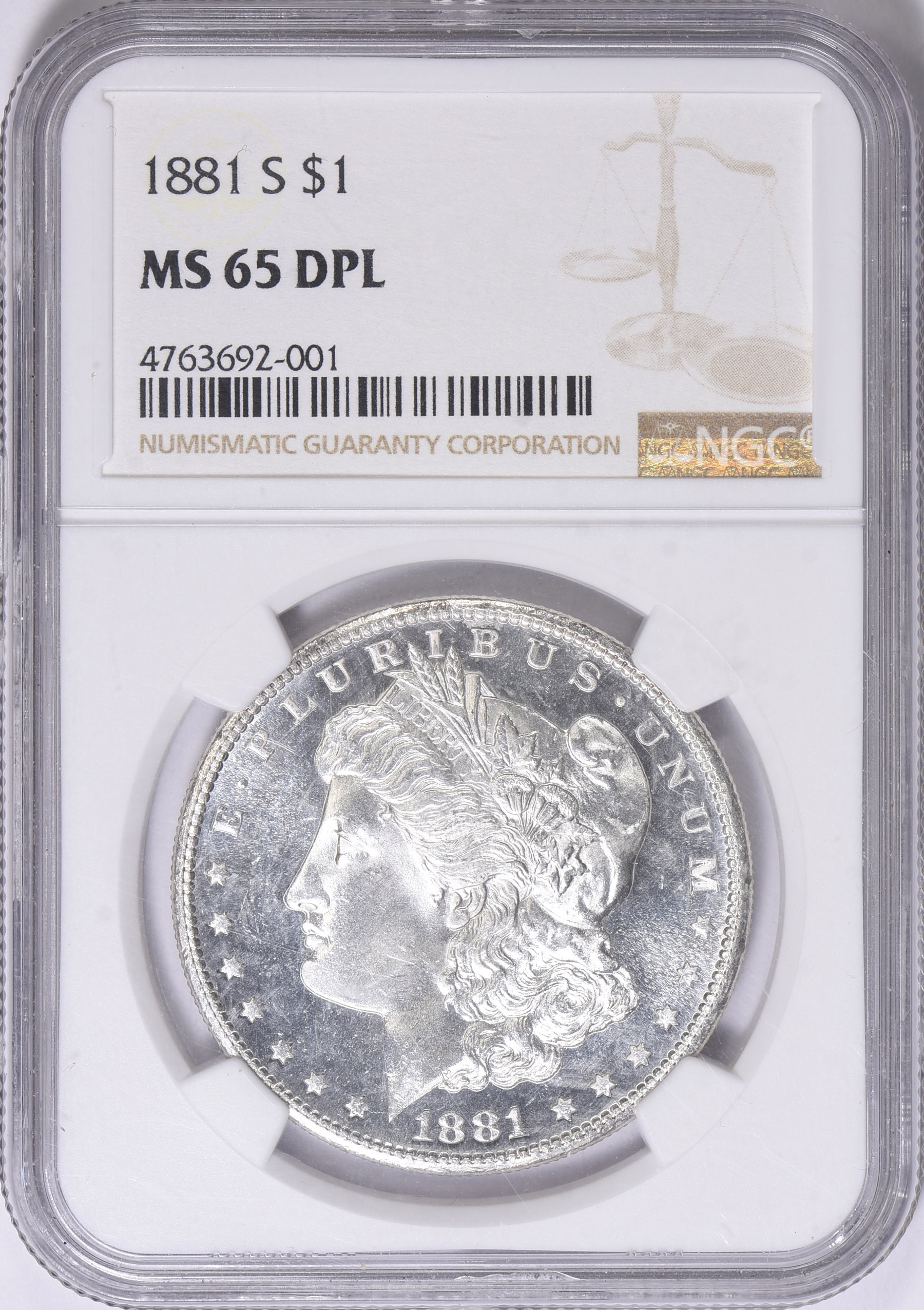 1881-S Morgan Silver Dollar NGC MS-65 DMPL (Item 1750589) | GreatCollections Coin Auctions