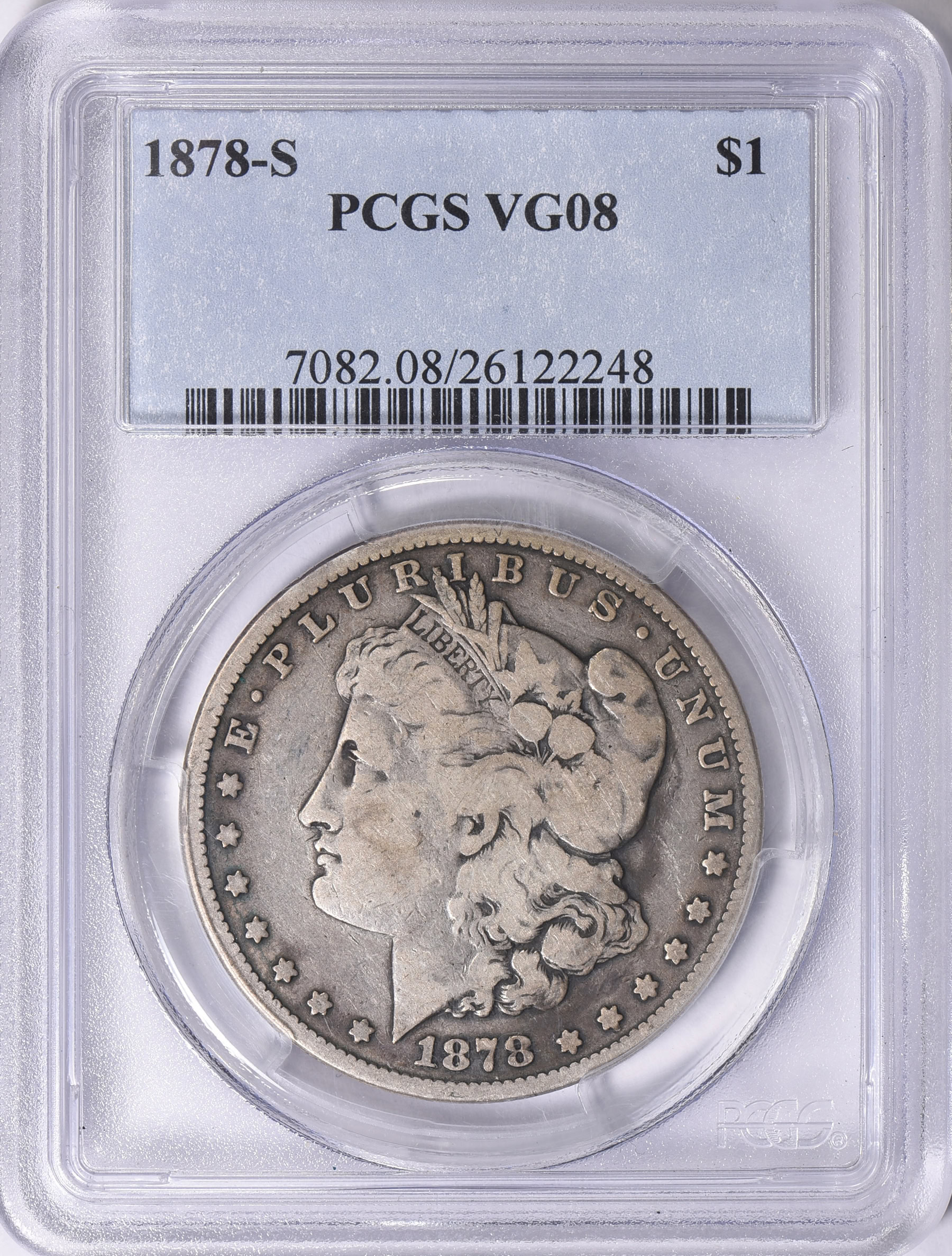 1878-S Morgan Silver Dollar PCGS VG-08 (Item 1750651) | GreatCollections Coin Auctions