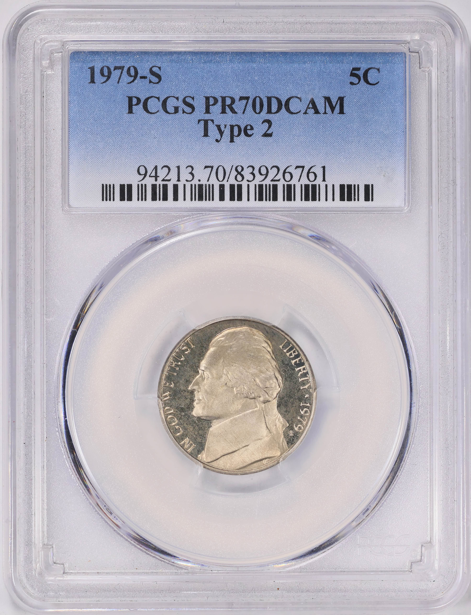 1979-S Jefferson Nickel Type 2 PCGS Proof-70 DCAM (Item 1750660 ...