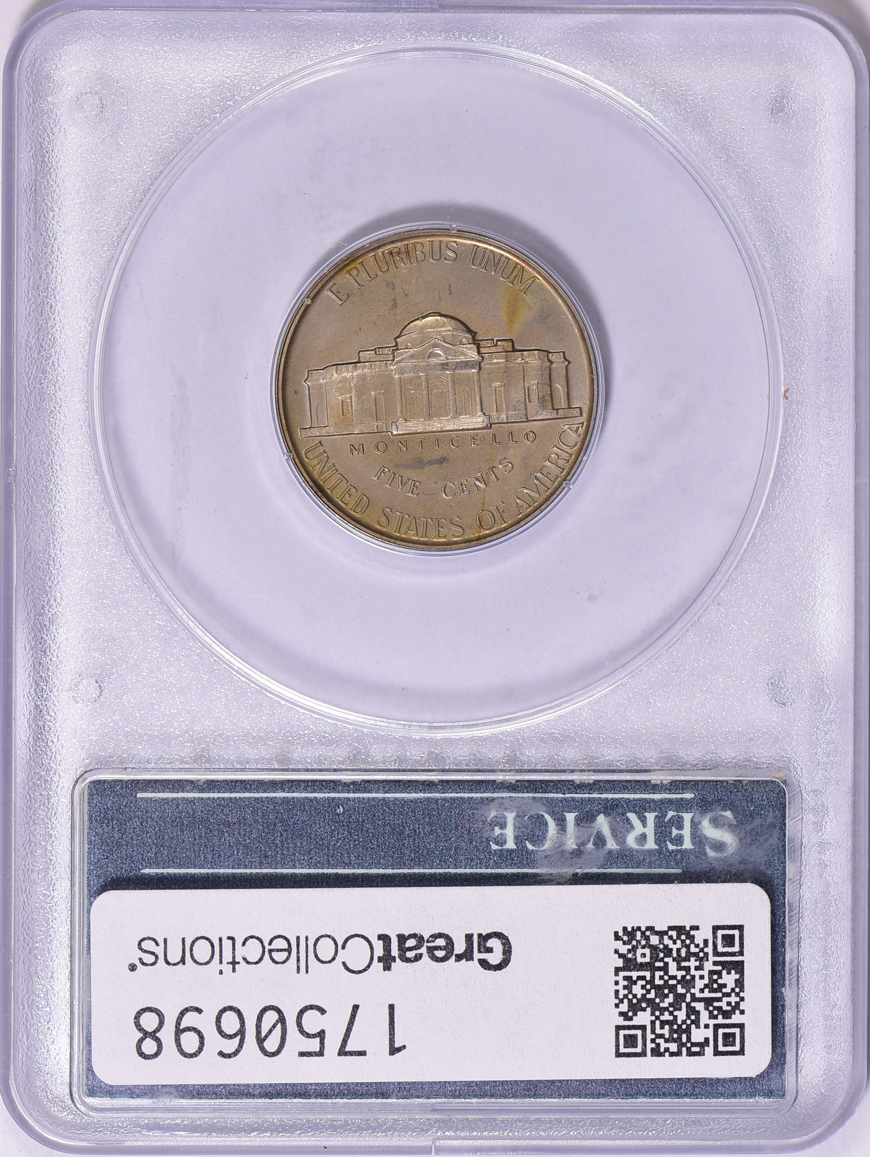 1942 Jefferson Nickel Type 1 PCGS Proof-66 OGH (1st Gen) (Toned) (Item ...