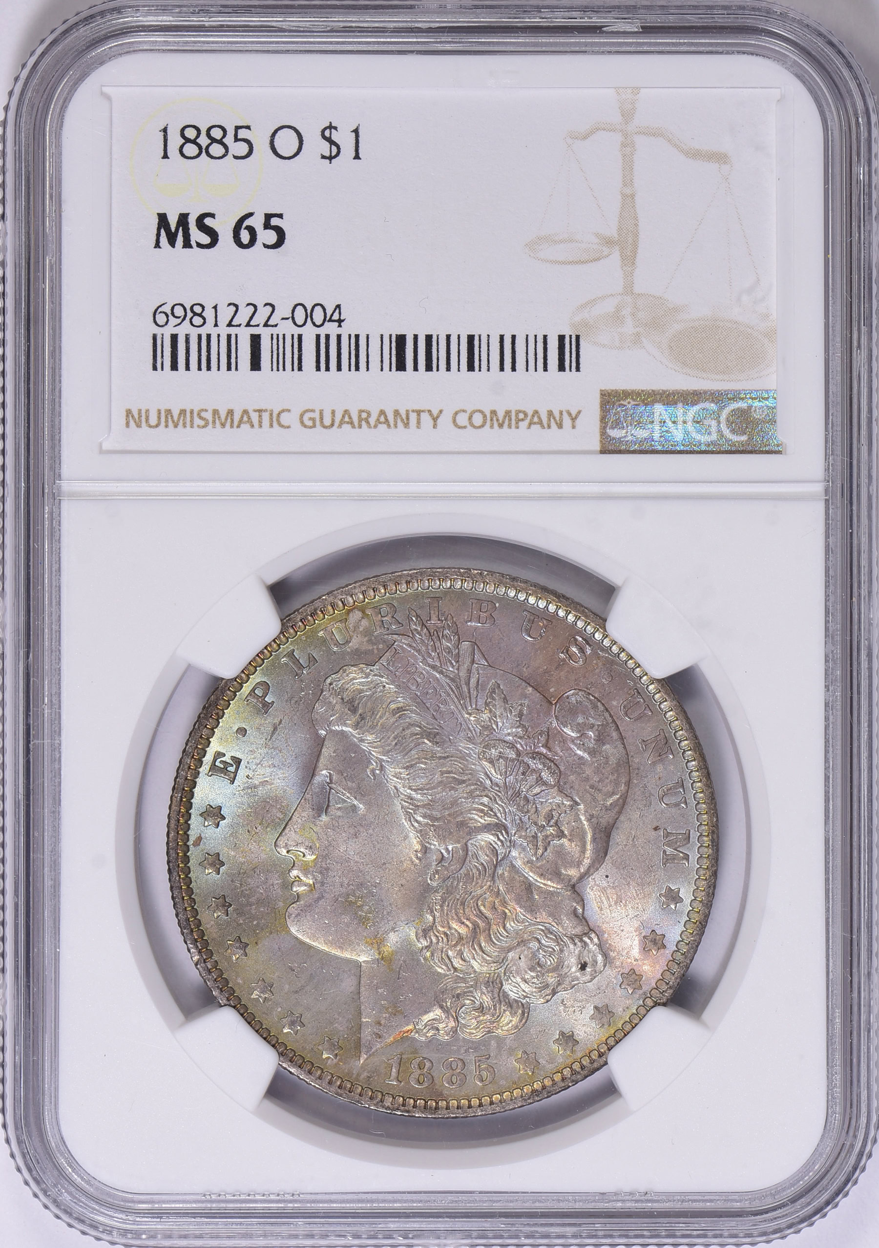 1885-O Morgan Silver Dollar NGC MS-65 (Toned) (Item 1750750) | GreatCollections Coin Auctions