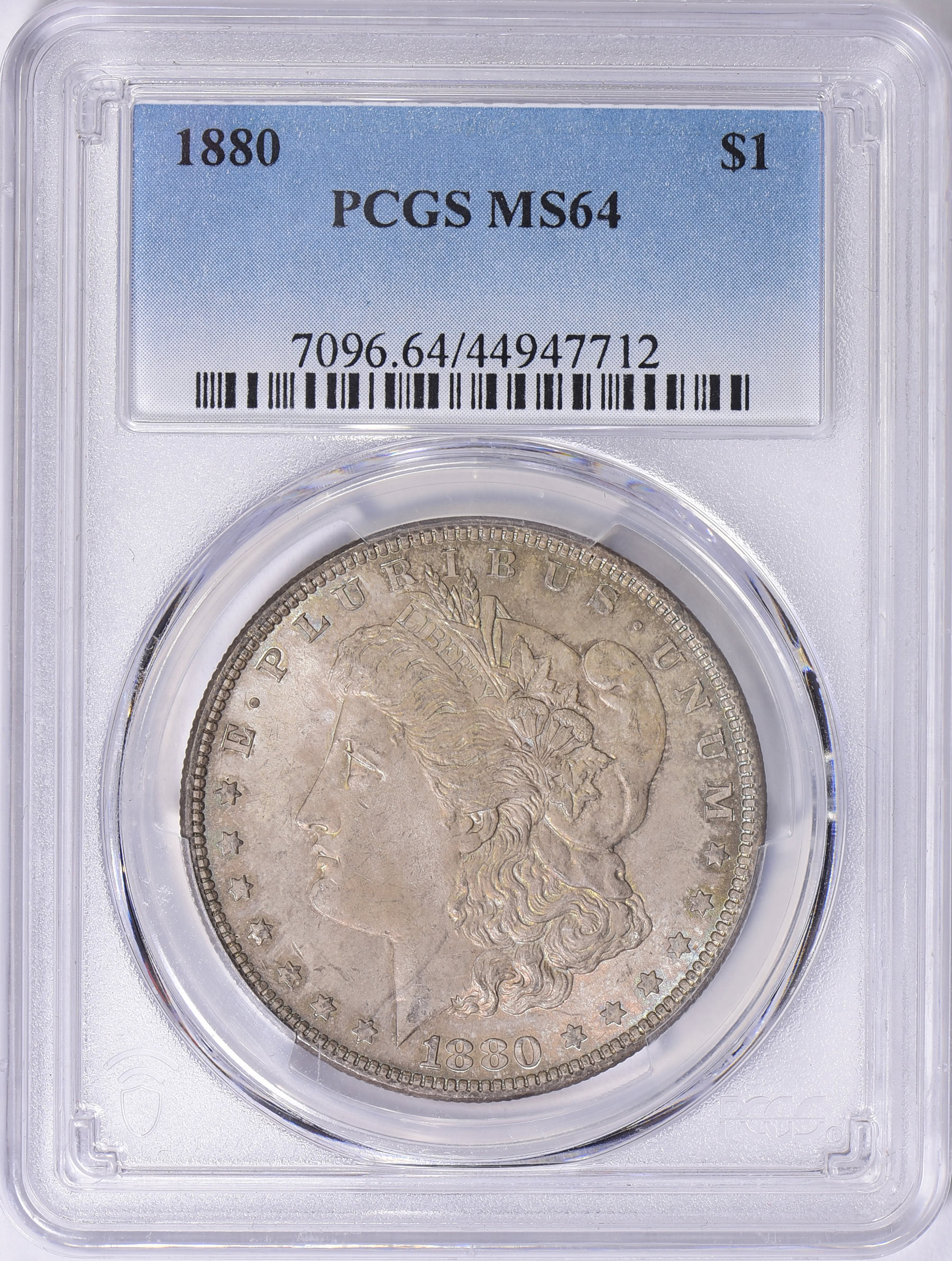1880 Morgan Silver Dollar PCGS MS-64 (Toned) (Item 1750757) | GreatCollections Coin Auctions