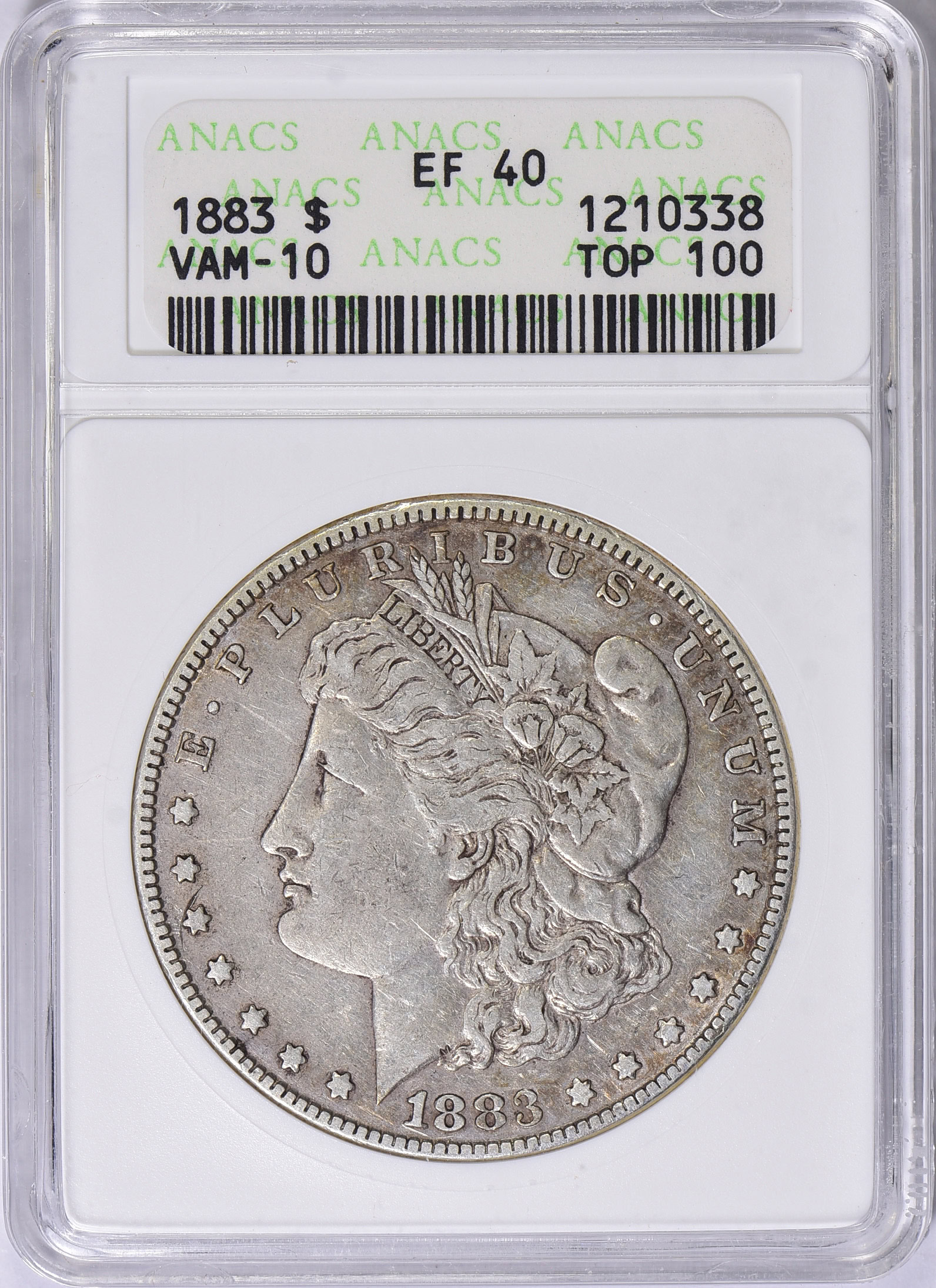 1883 Morgan Silver Dollar VAM-10 Top 100 ANACS XF-40 OH (Item 1750847 ...