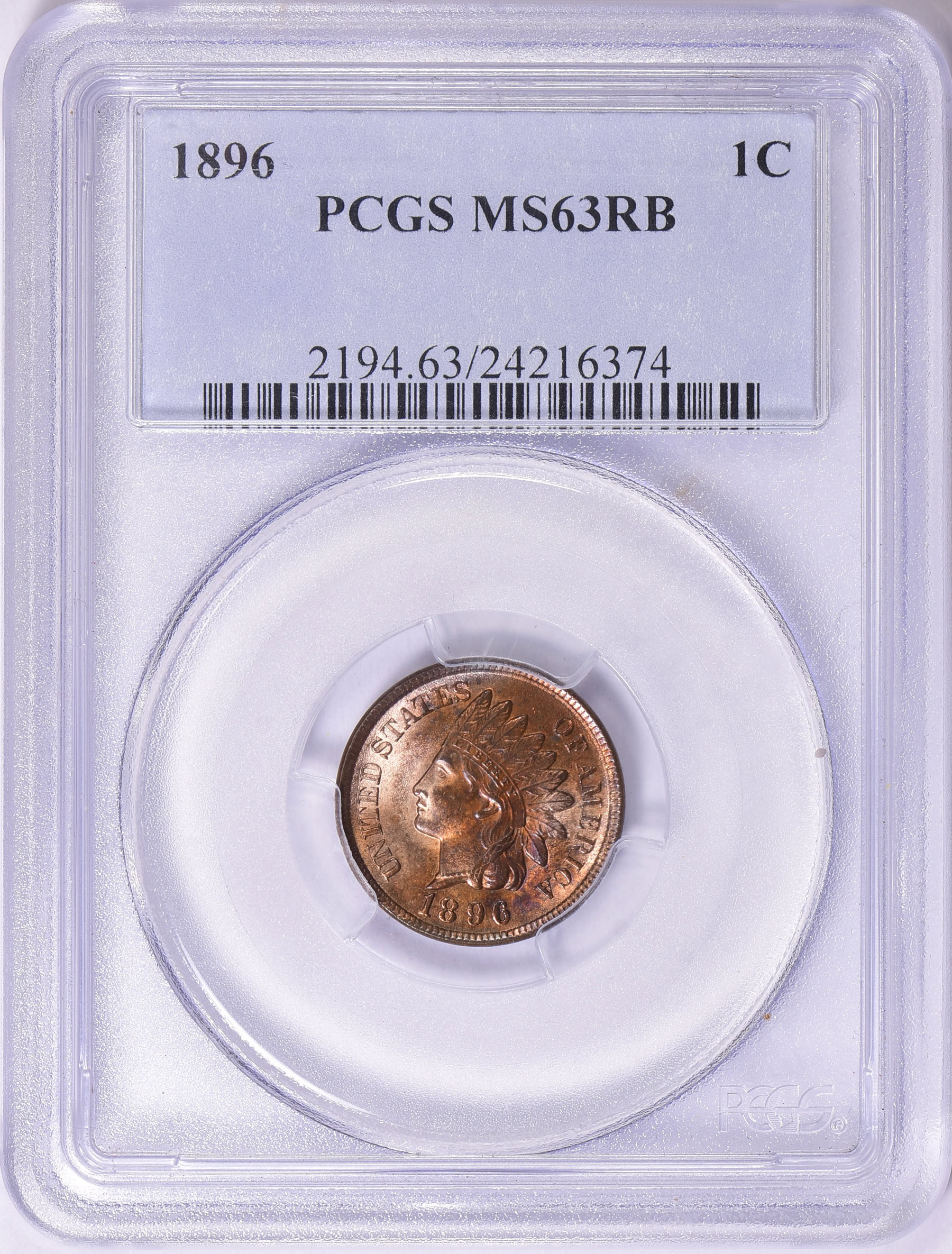 1896 Indian Cent PCGS MS-63 RB (Item 1750872) | GreatCollections Coin Auctions