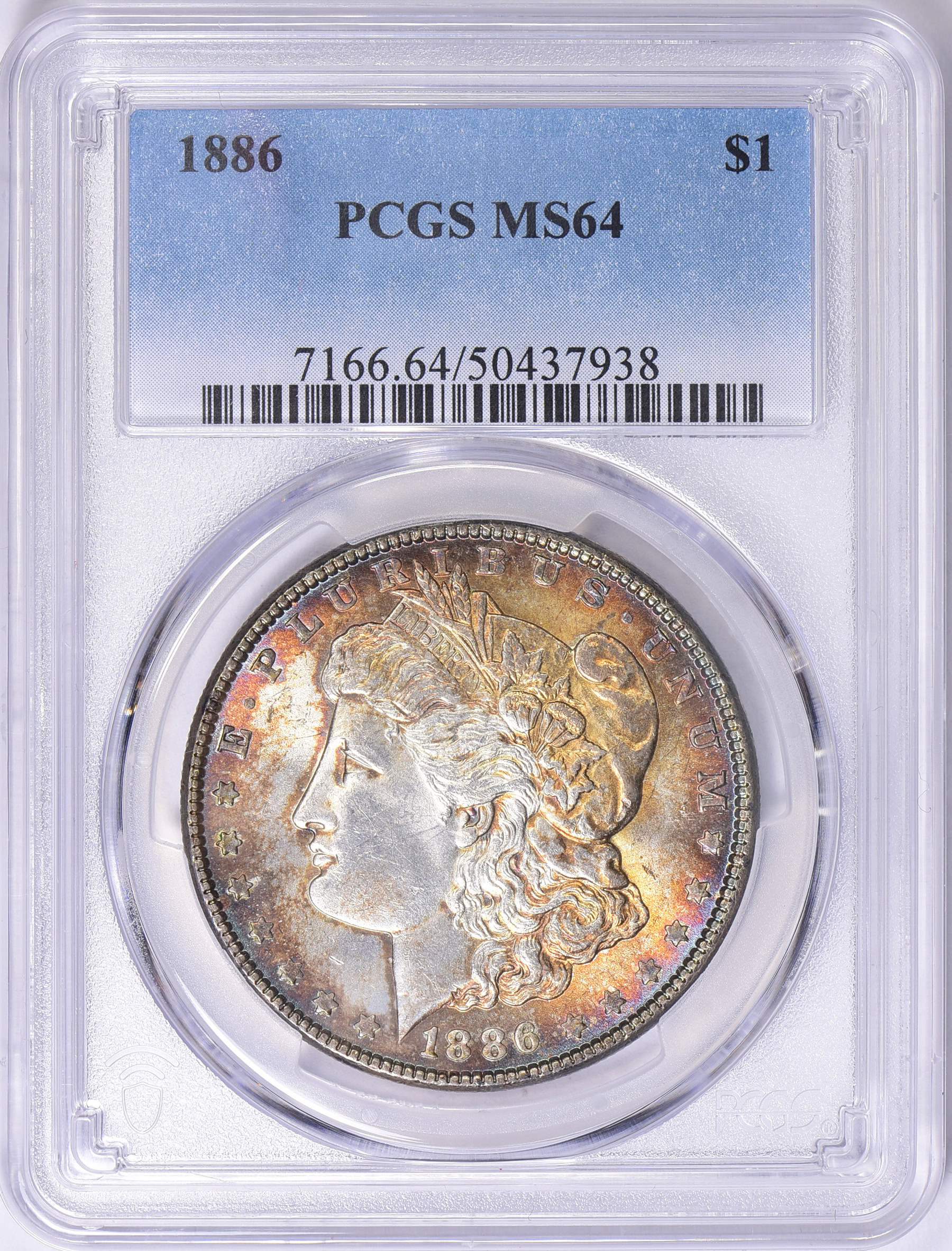 1886 Morgan Silver Dollar PCGS MS-64 (Toned) (Item 1750936) | GreatCollections Coin Auctions