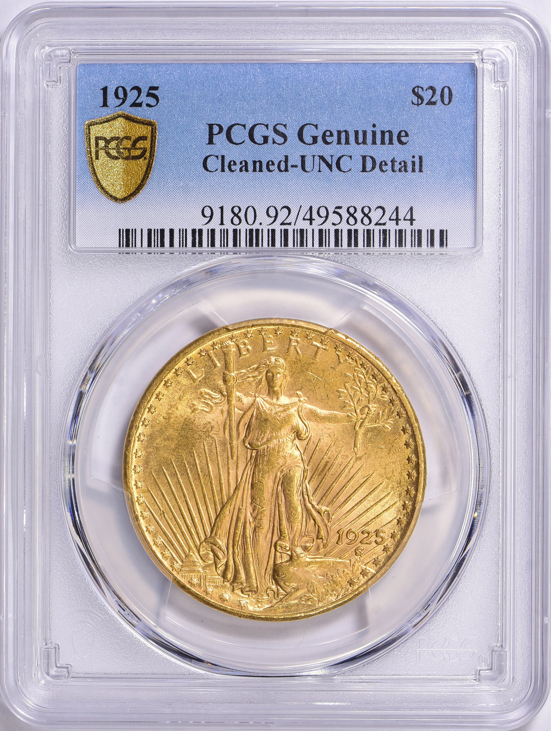 1925 Saint-Gaudens Gold Double Eagle PCGS Genuine Unc Details (Item 1750958) | GreatCollections ...