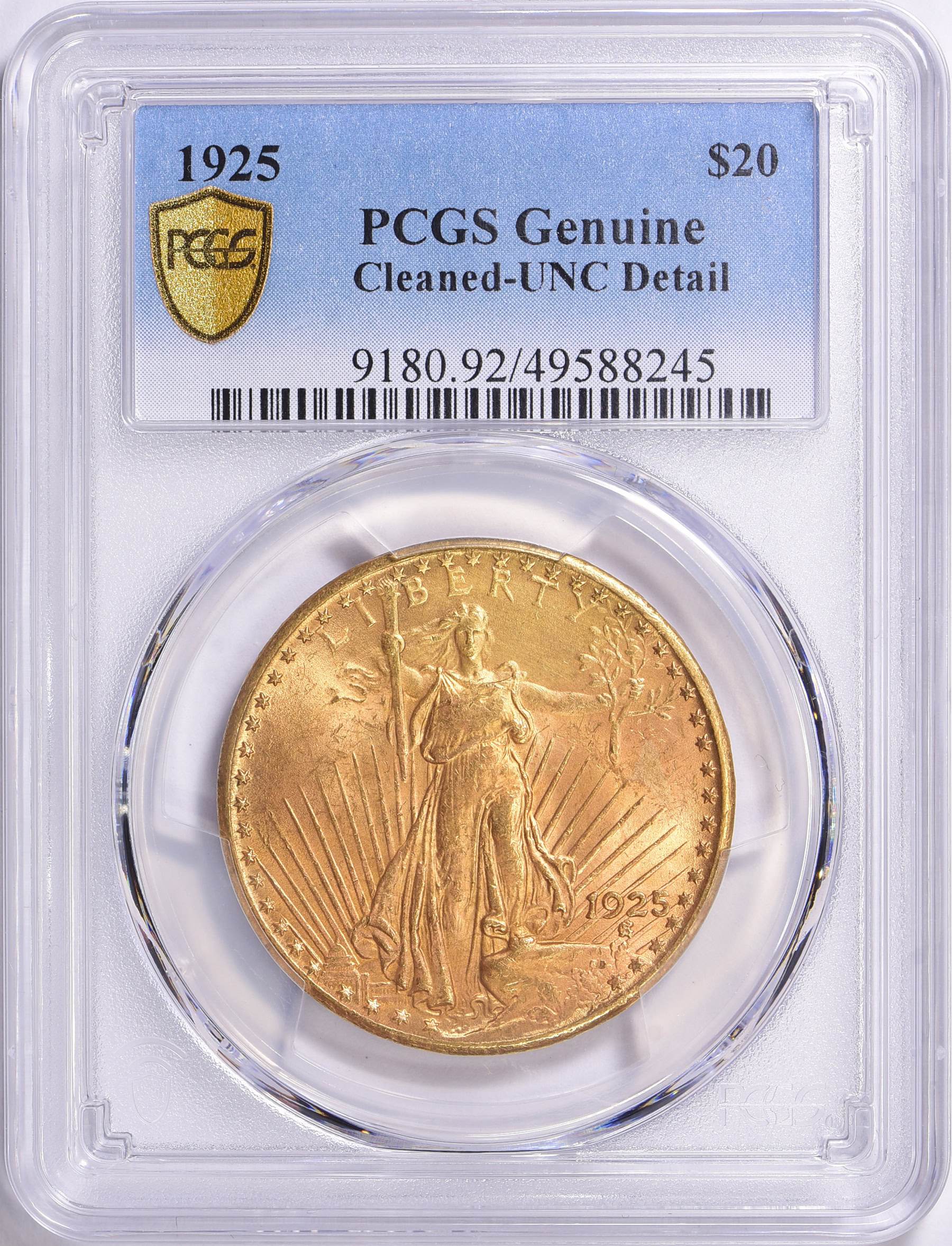 1925 Saint-Gaudens Gold Double Eagle PCGS Genuine Unc Details (Item 1750959) | GreatCollections ...