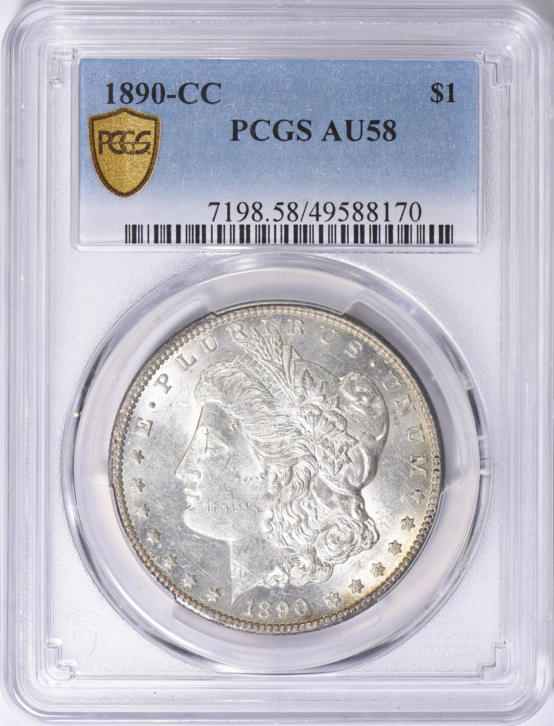 1890-CC Morgan Silver Dollar PCGS AU-58 (Item 1751053) | GreatCollections Coin Auctions