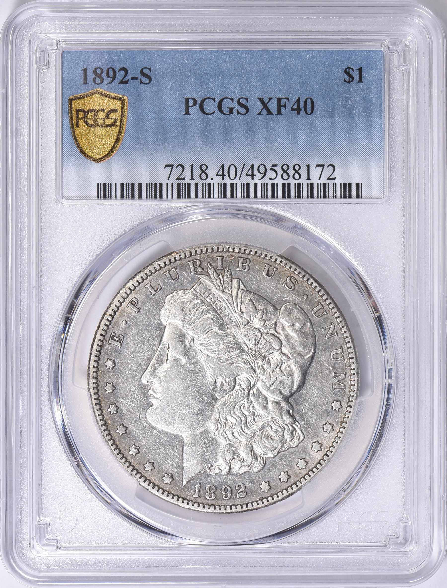 1892-S Morgan Silver Dollar PCGS XF-40 (Item 1751055) | GreatCollections Coin Auctions