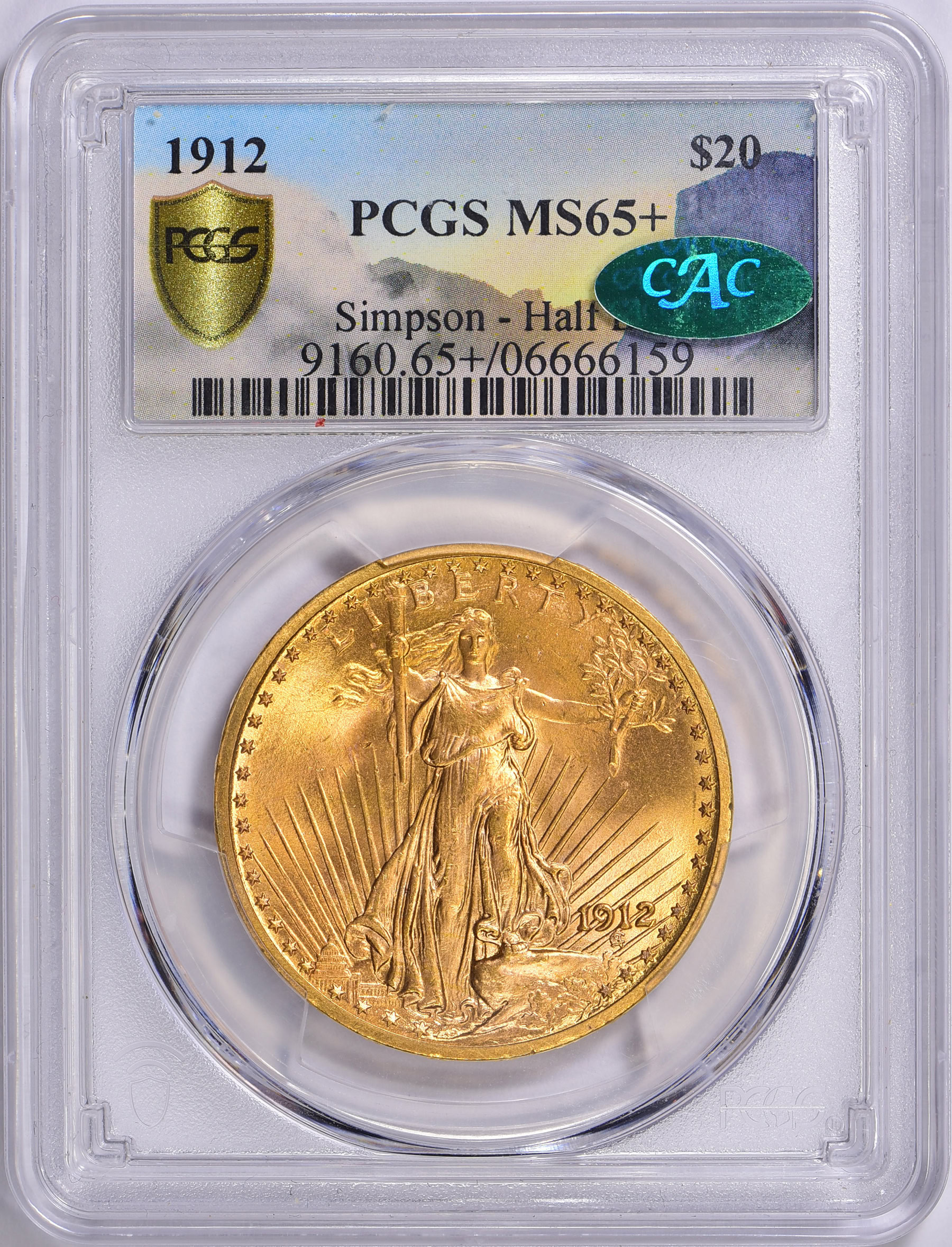 1912 Saint-Gaudens Gold Double Eagle PCGS MS-65+ (CAC Green) (Ex ...