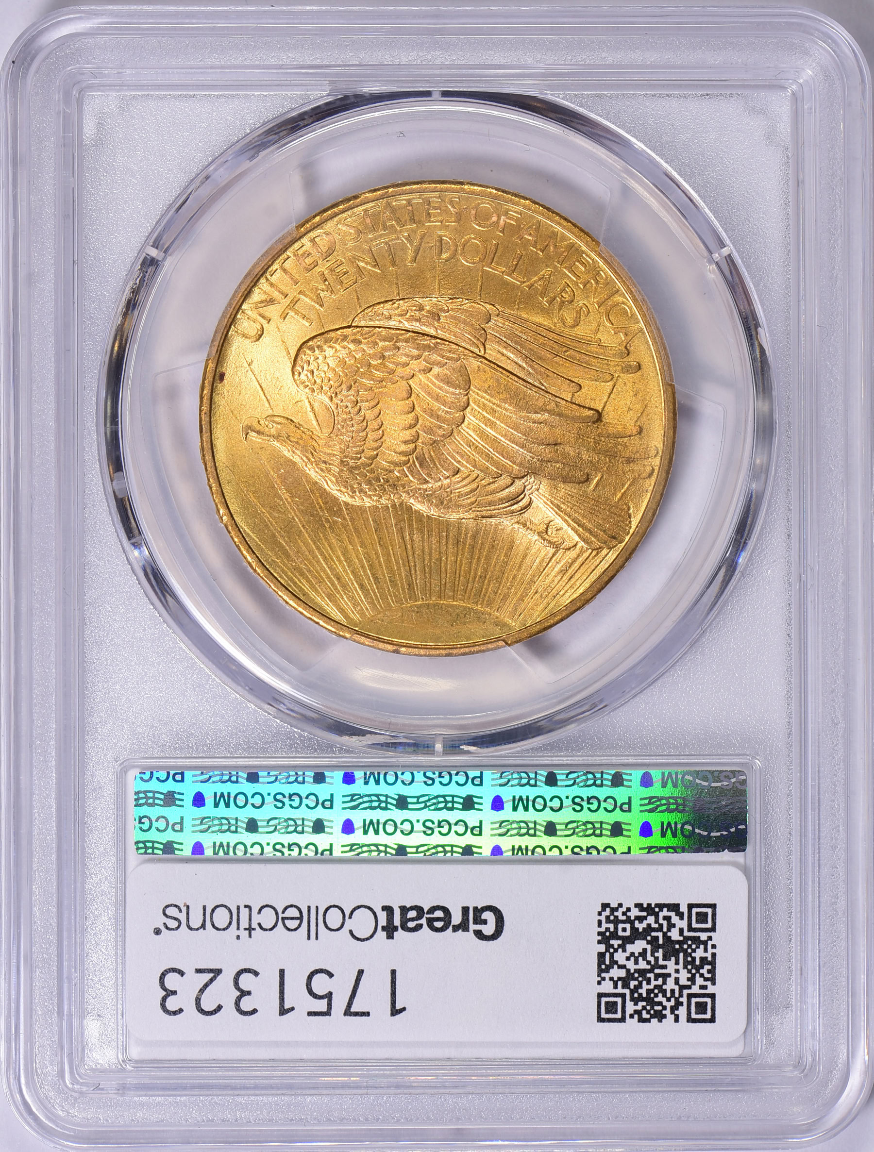 1908 Saint-Gaudens Gold Double Eagle No Motto PCGS MS-64 (Item 1751323) | GreatCollections Coin ...