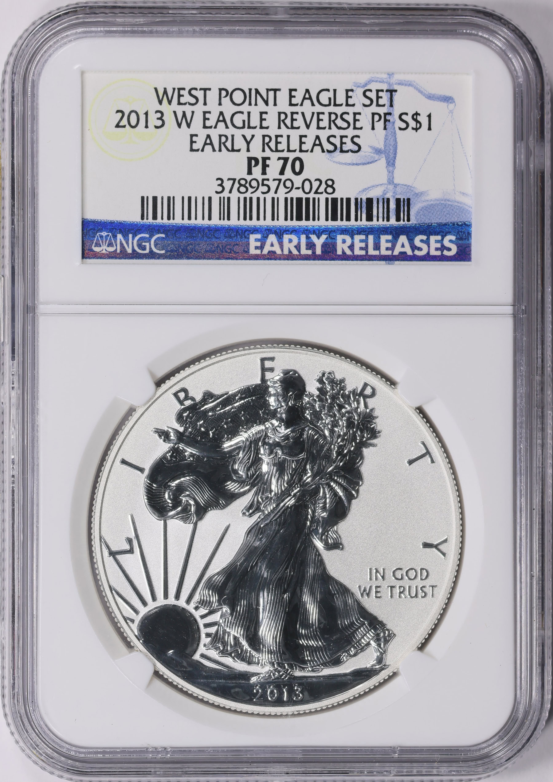 2013-W $1 Silver Eagle Reverse Proof Early Releases NGC Proof-70 (Item ...