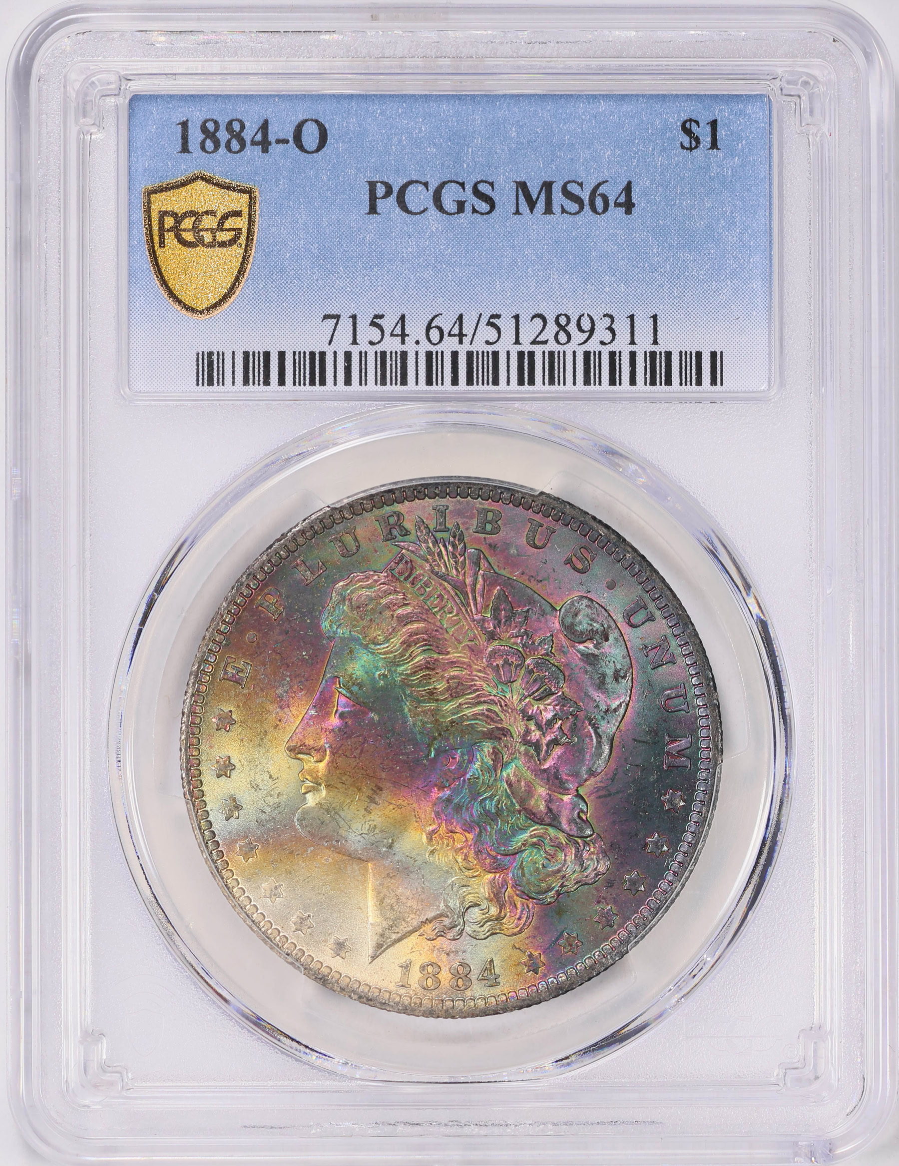 1884-O Morgan Silver Dollar PCGS MS-64 (Toned) (Item 1751550) | GreatCollections Coin Auctions