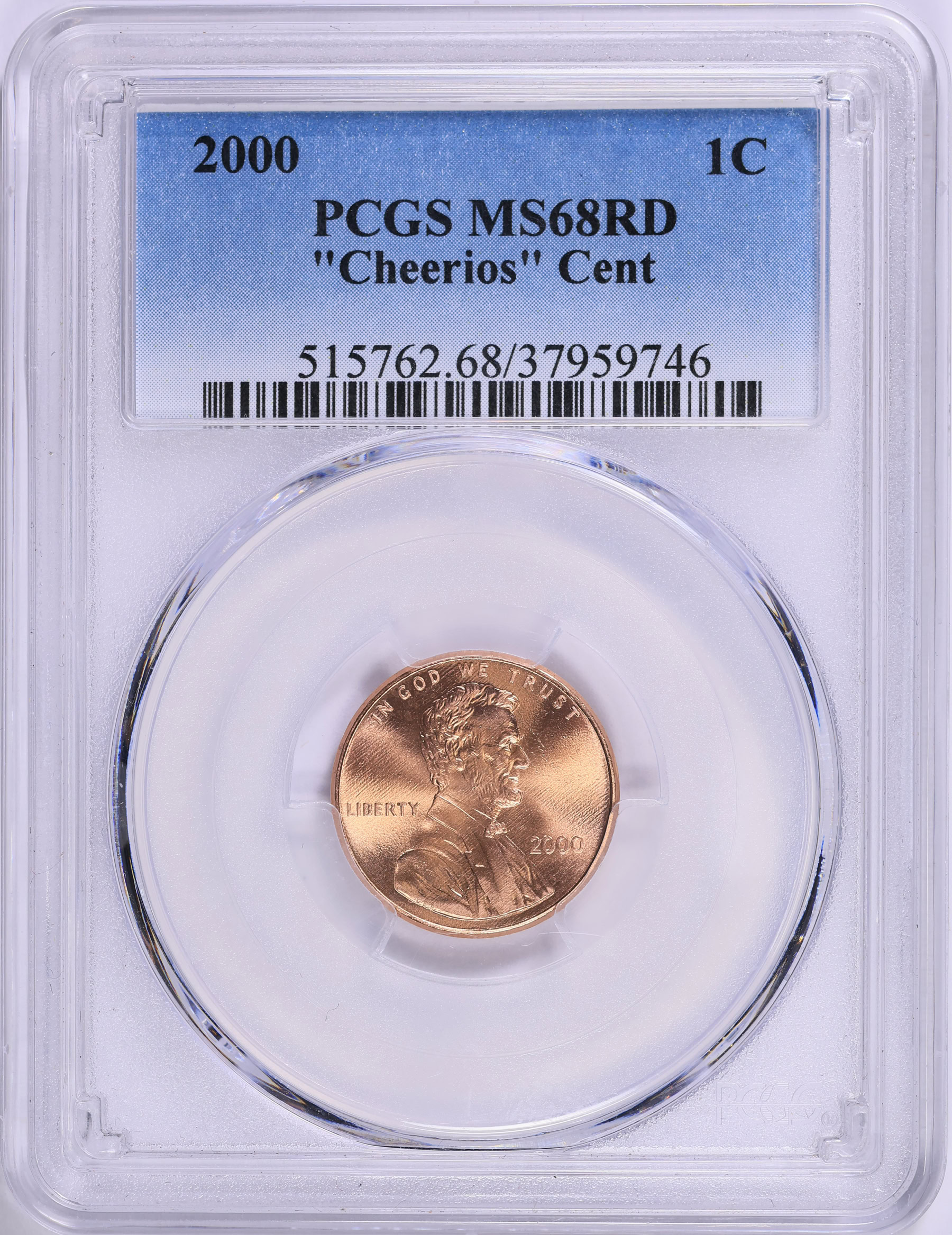 2000 Lincoln Cent "Cheerios" Cent PCGS MS-68 RD (Item 1751579 ...