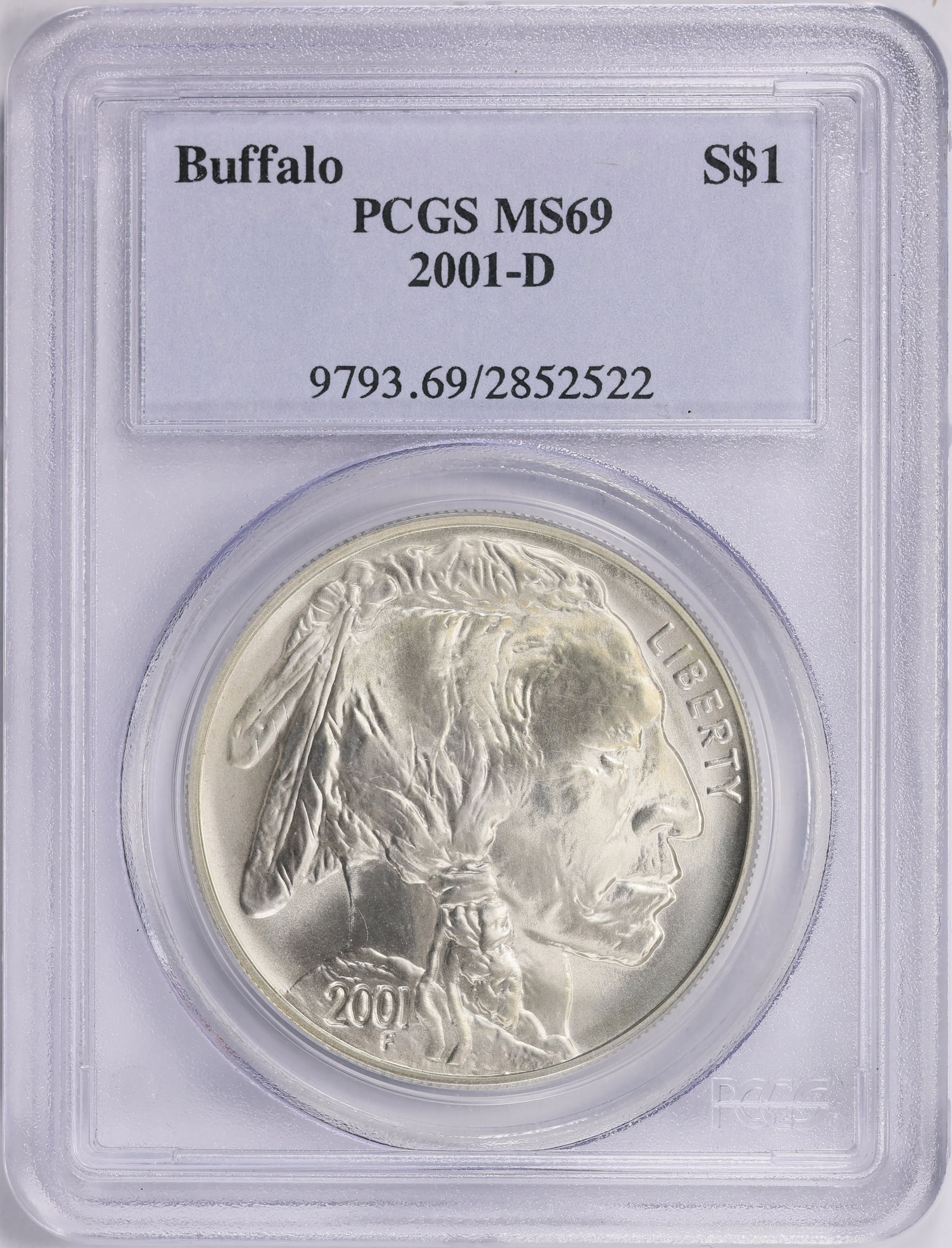 2001-D American Buffalo Silver Dollar PCGS MS-69 (Item 1751756 ...