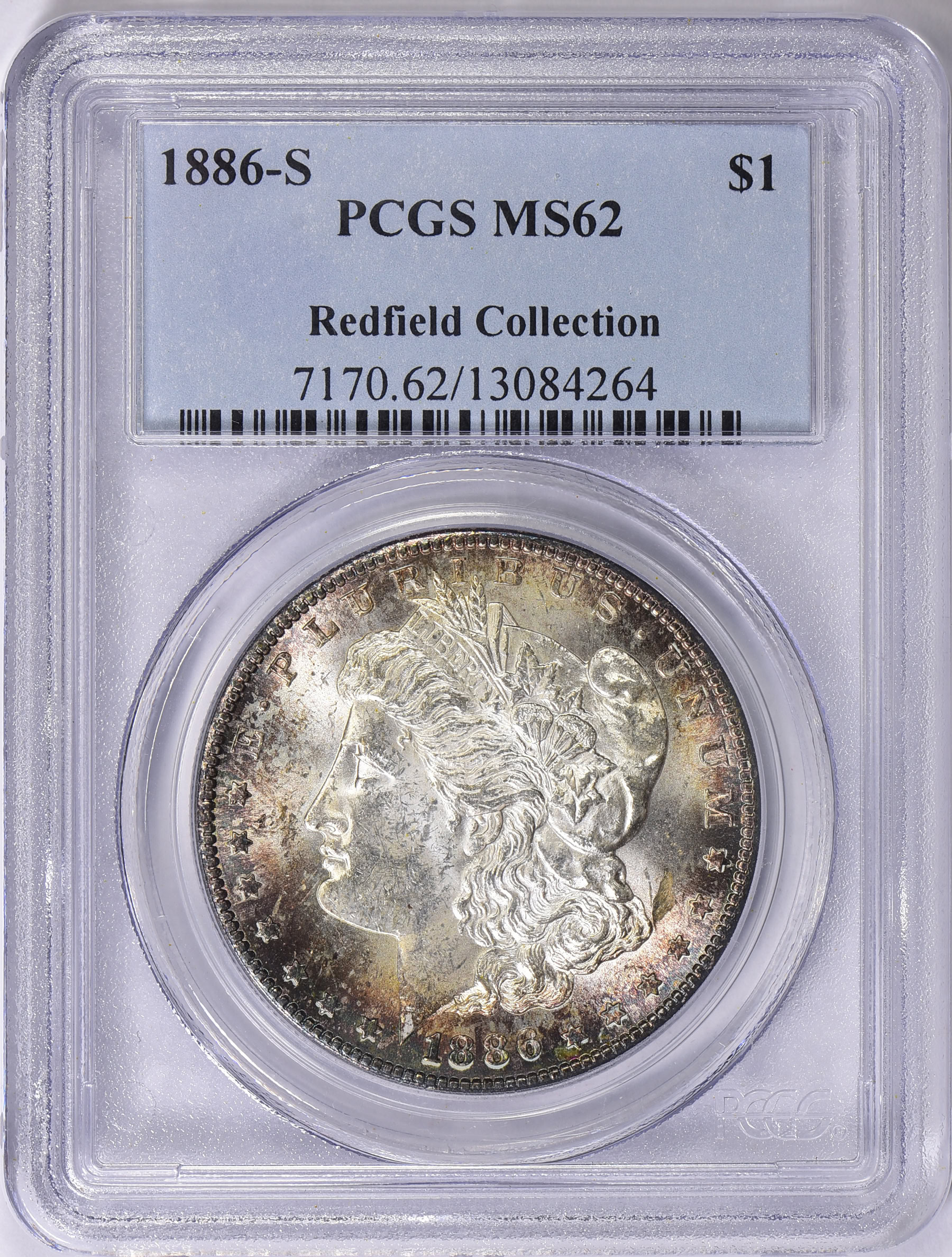 1886-S Morgan Silver Dollar PCGS MS-62 (Redfield Collection) (Toned) (Item 1751771 ...