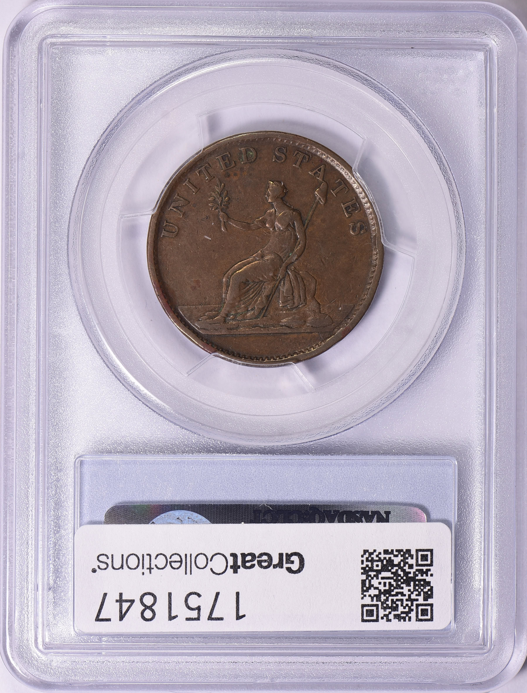 1783 Washington Copper Draped, No But PCGS XF-40 BN (Item 1751847 ...