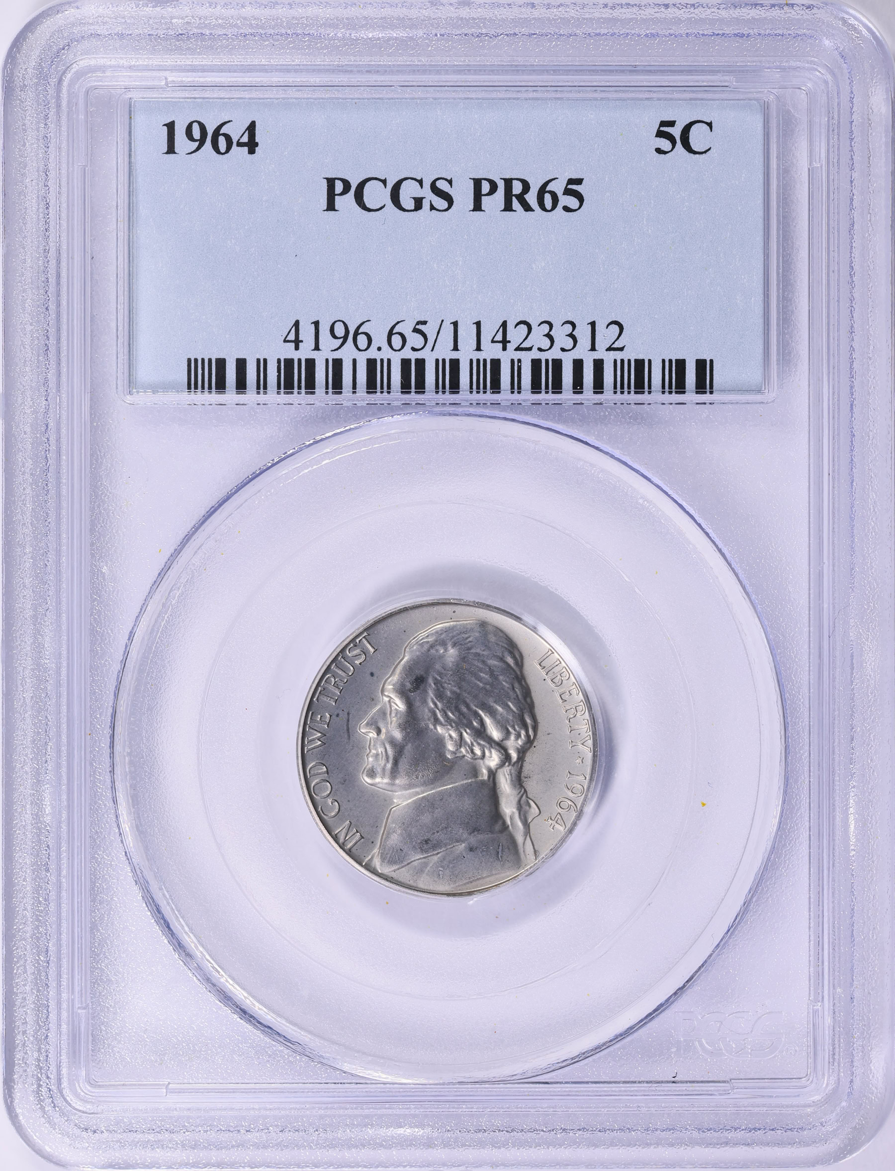 1964 Jefferson Nickel PCGS Proof-65 (Item 1751994) | GreatCollections ...