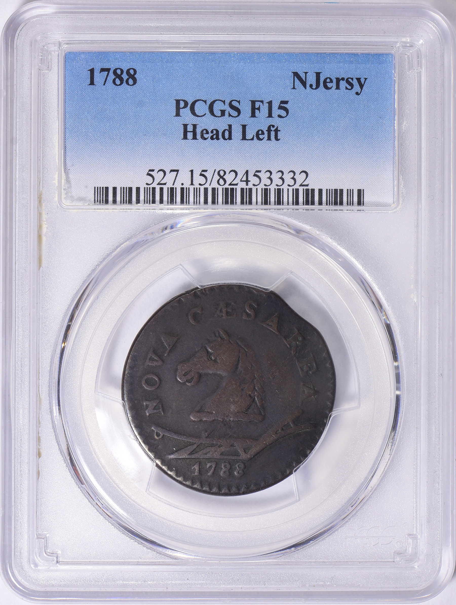1788 New Jersey Copper Head Left PCGS F-15 BN (Item 1752191 ...