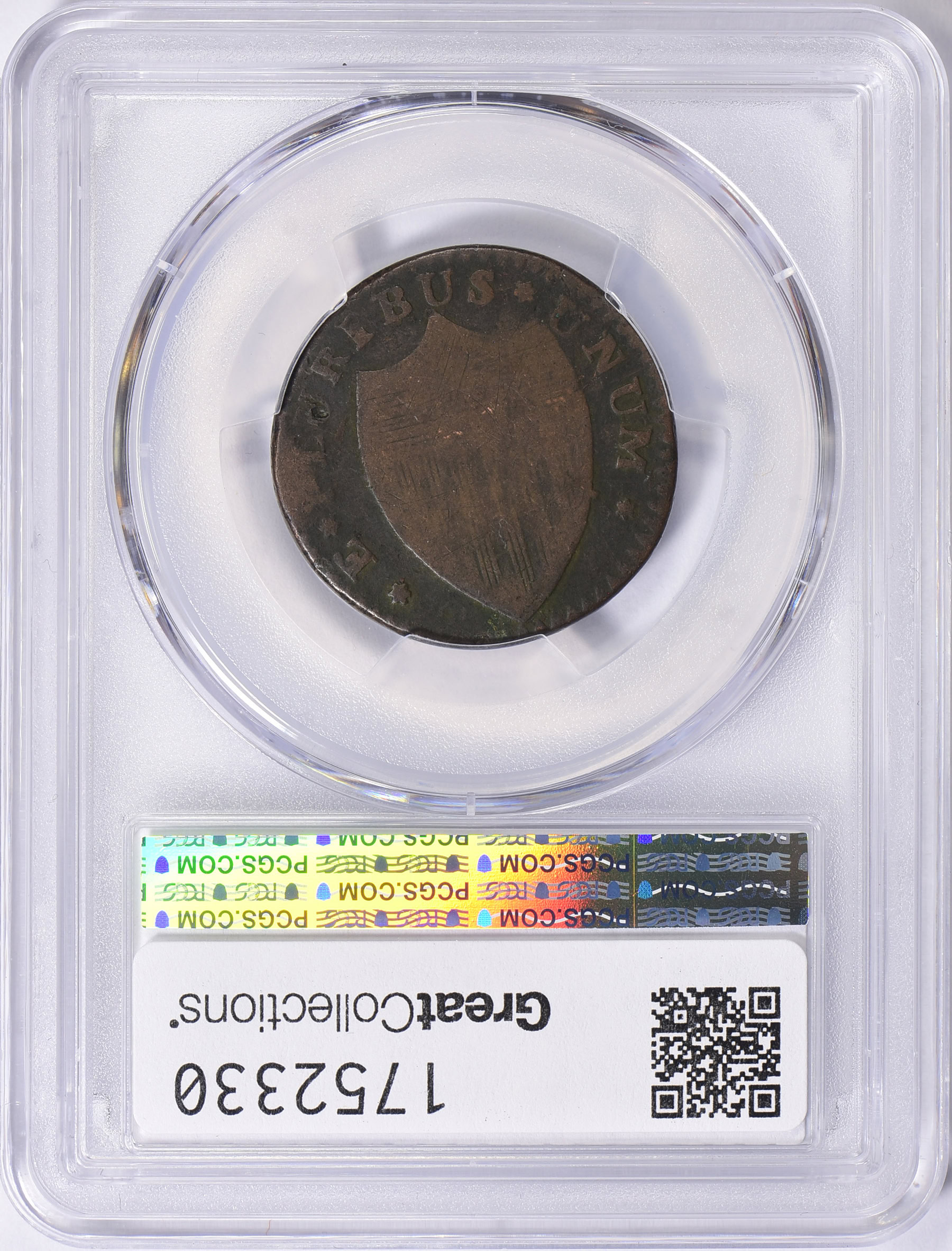 1787 New Jersey Copper Small Planchet, Plain Shield PCGS Genuine AG ...