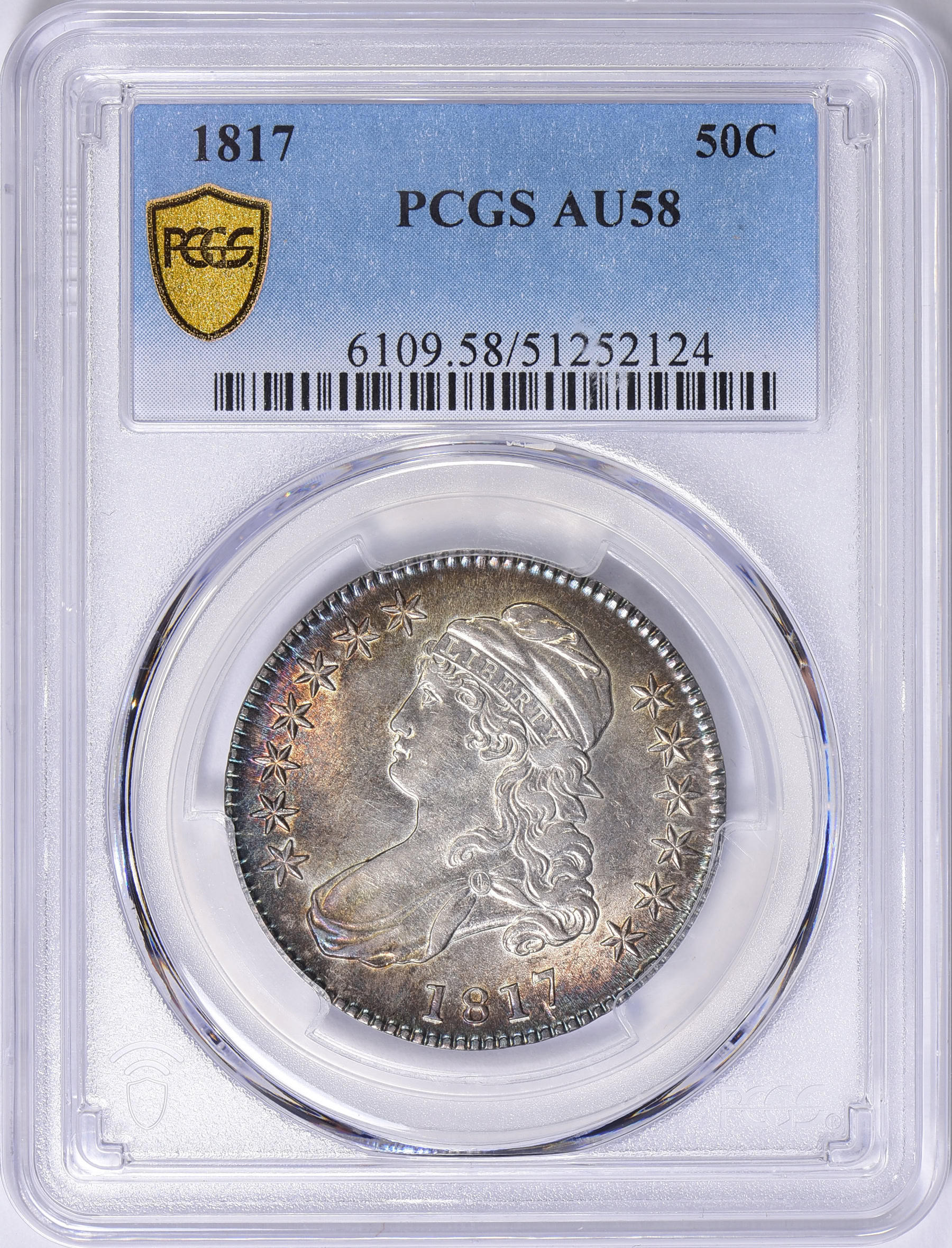 1817 Capped Bust Half Dollar PCGS AU-58 (Toned) (Item 1752364 ...