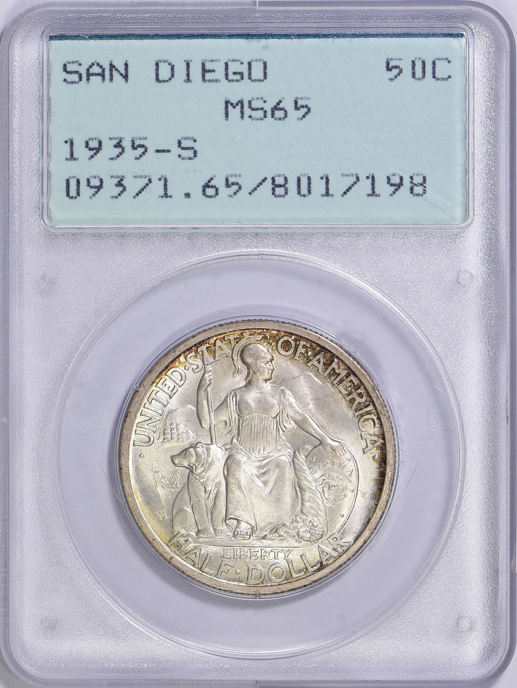 1935-S San Diego, California Pacific International Exposition Half ...